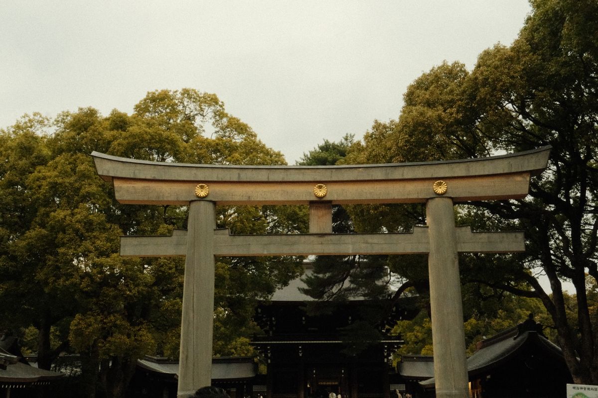 Wallpaper Flare 4kman Near Torii Gate ,Gray Temple Wallpaper, Landscape ...
