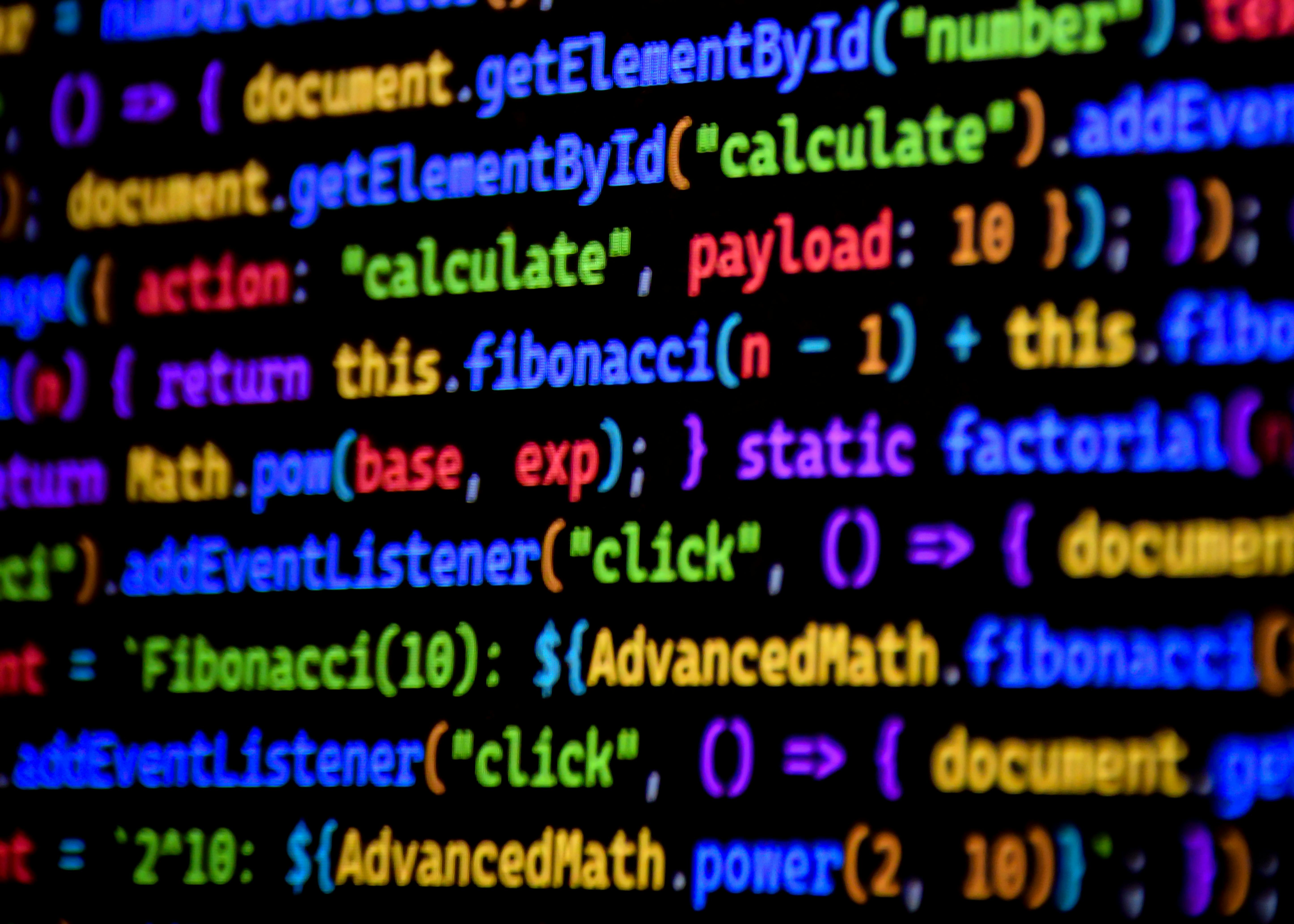 Código Java Script Colorido En La Pantalla Del Monitor · Foto de stock ...