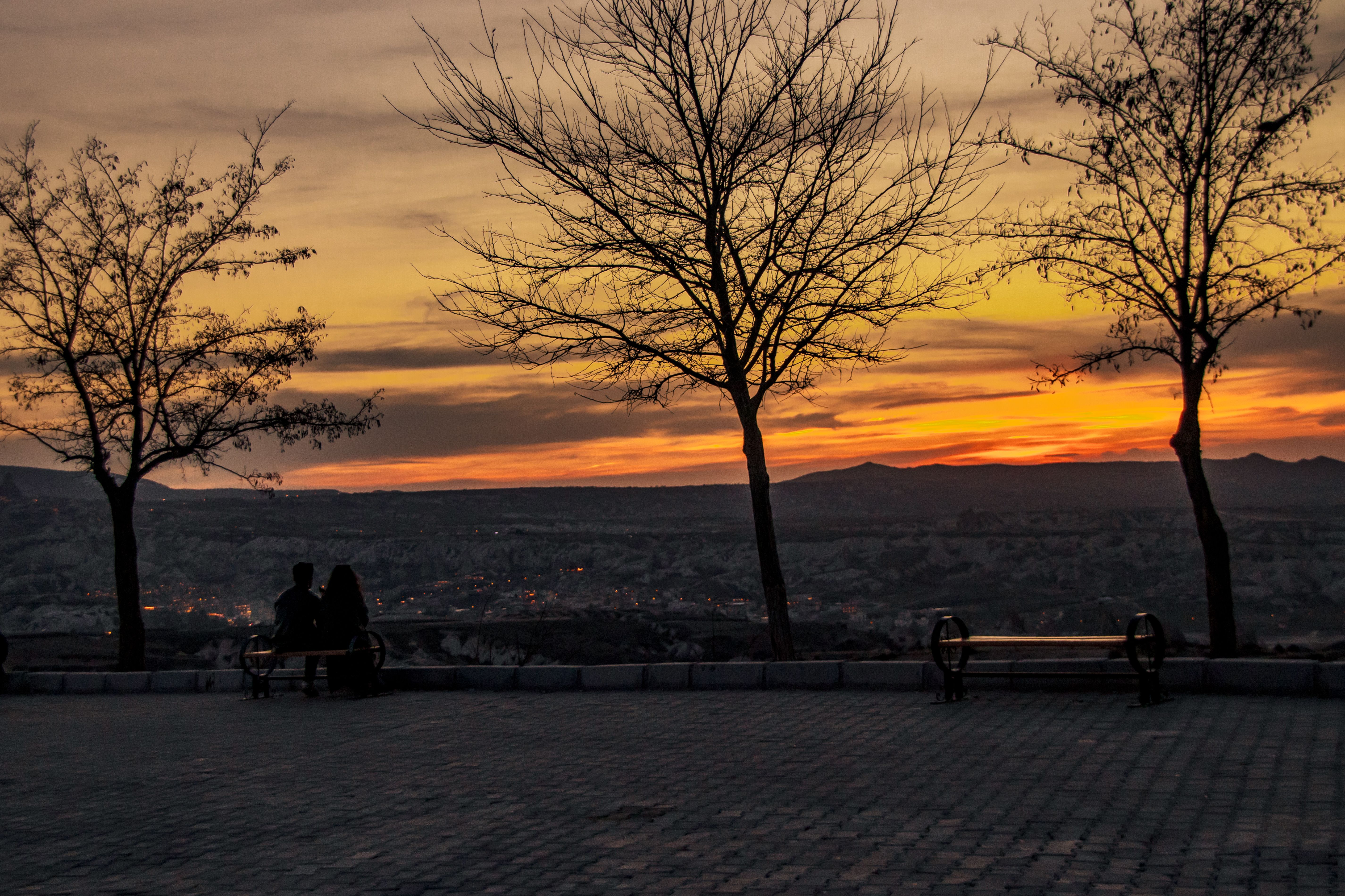 Romantic Sunset View From Scenic Hilltop · Free Stock Photo