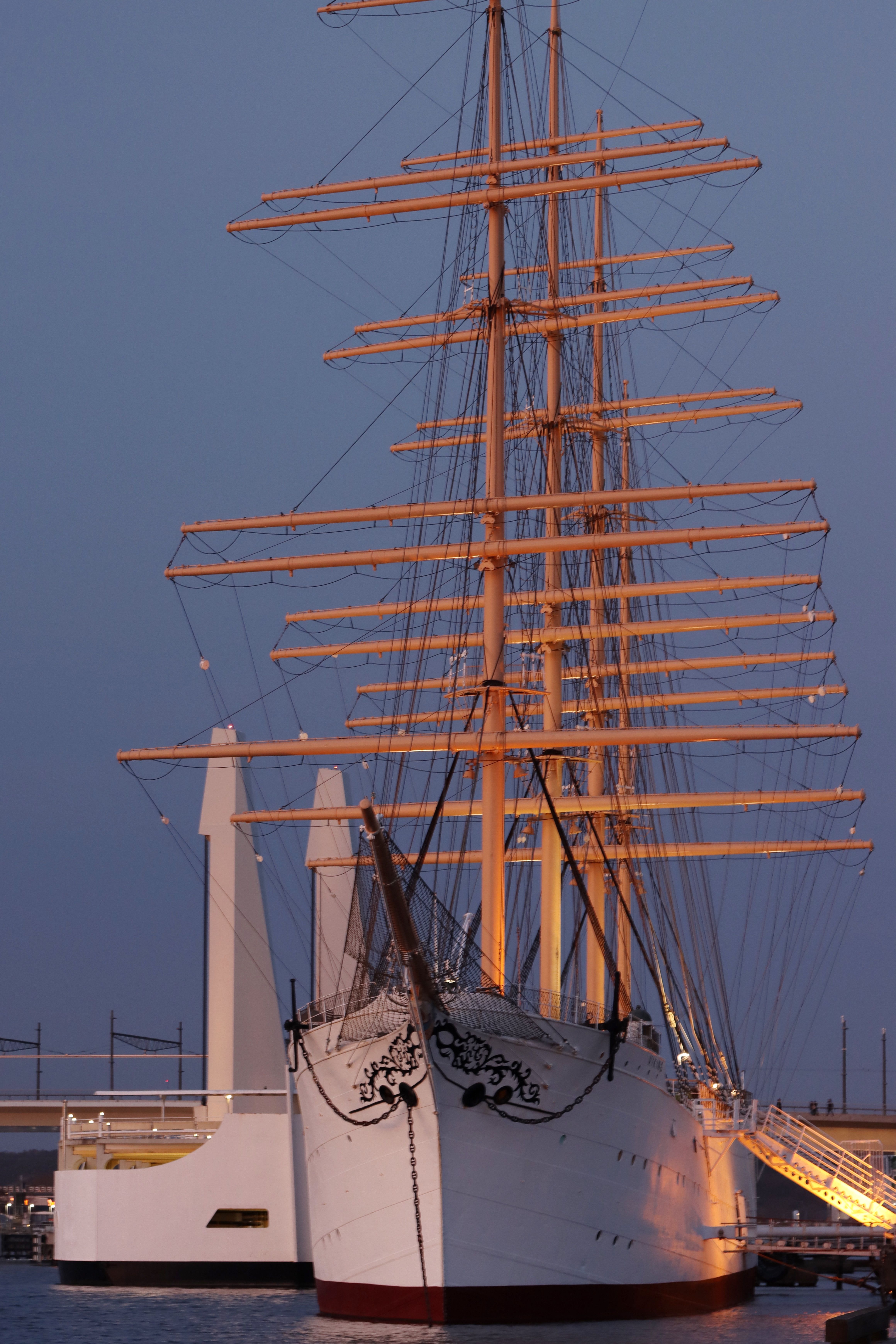 Historic Ship at Gothenburg Harbor at Dusk · Free Stock Photo