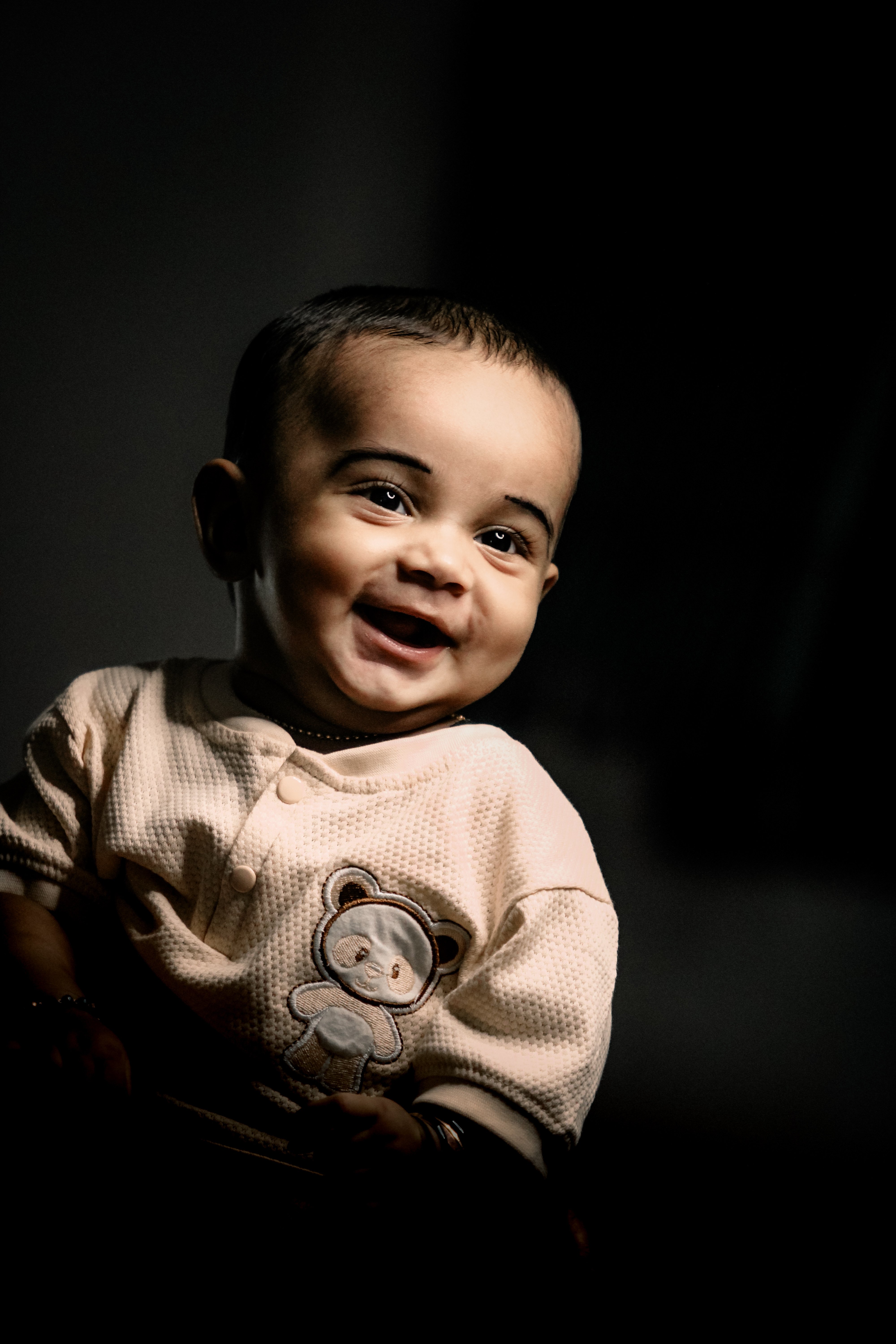 Smiling Baby in Soft Lighting Portrait · Free Stock Photo