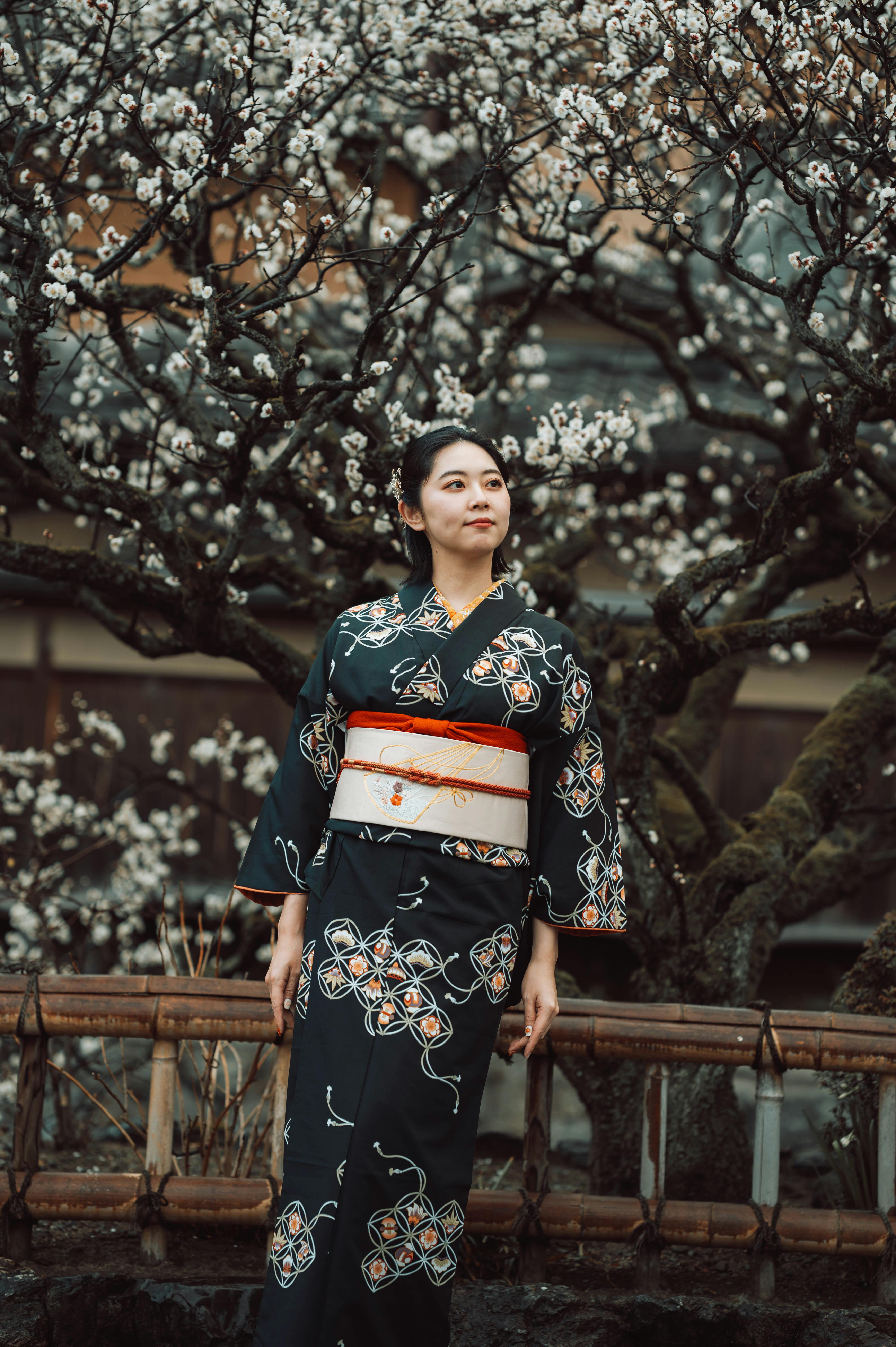 Traditional Kimono Portrait in Kyoto Garden · Free Stock Photo