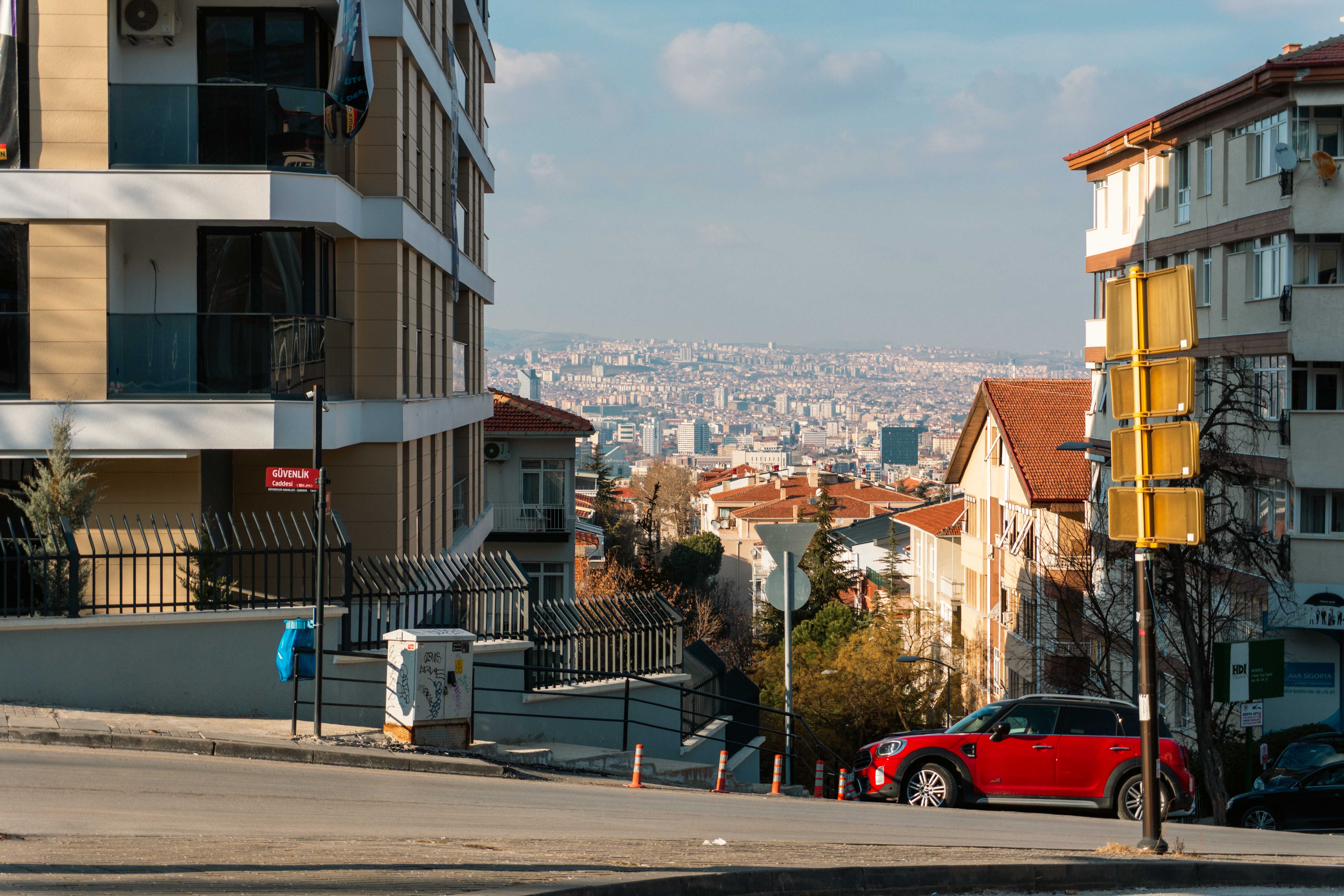 Urban Street View of Residential Area in Ankara · Free Stock Photo