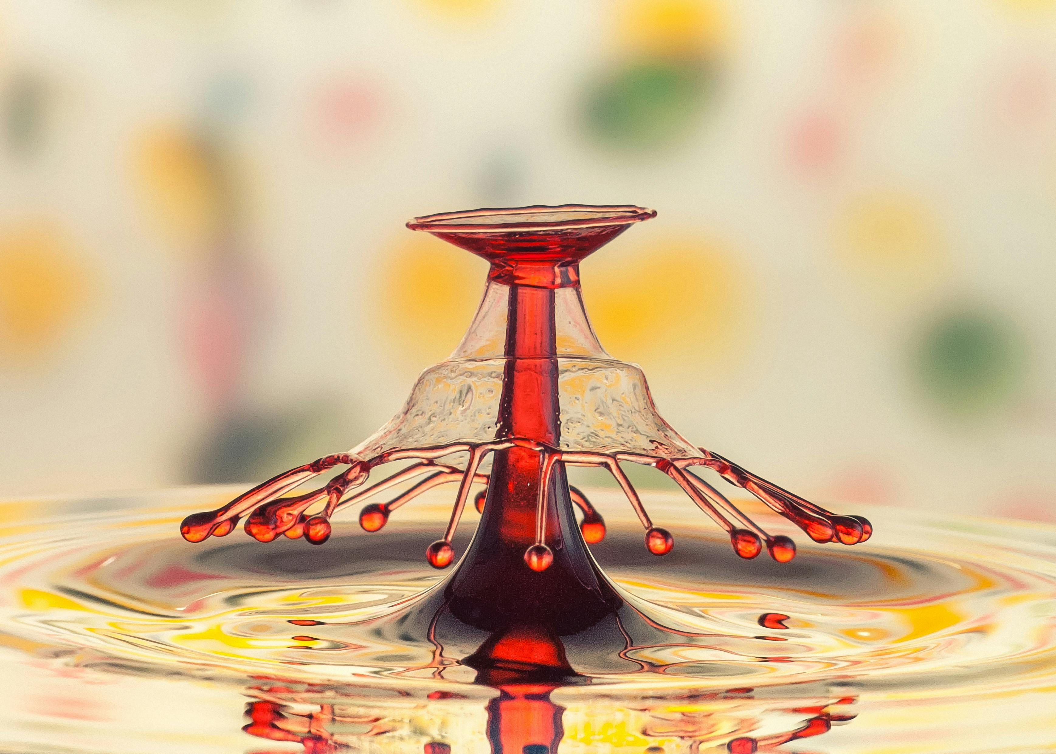 Vibrant Water Drop Collision Art Photography · Free Stock Photo