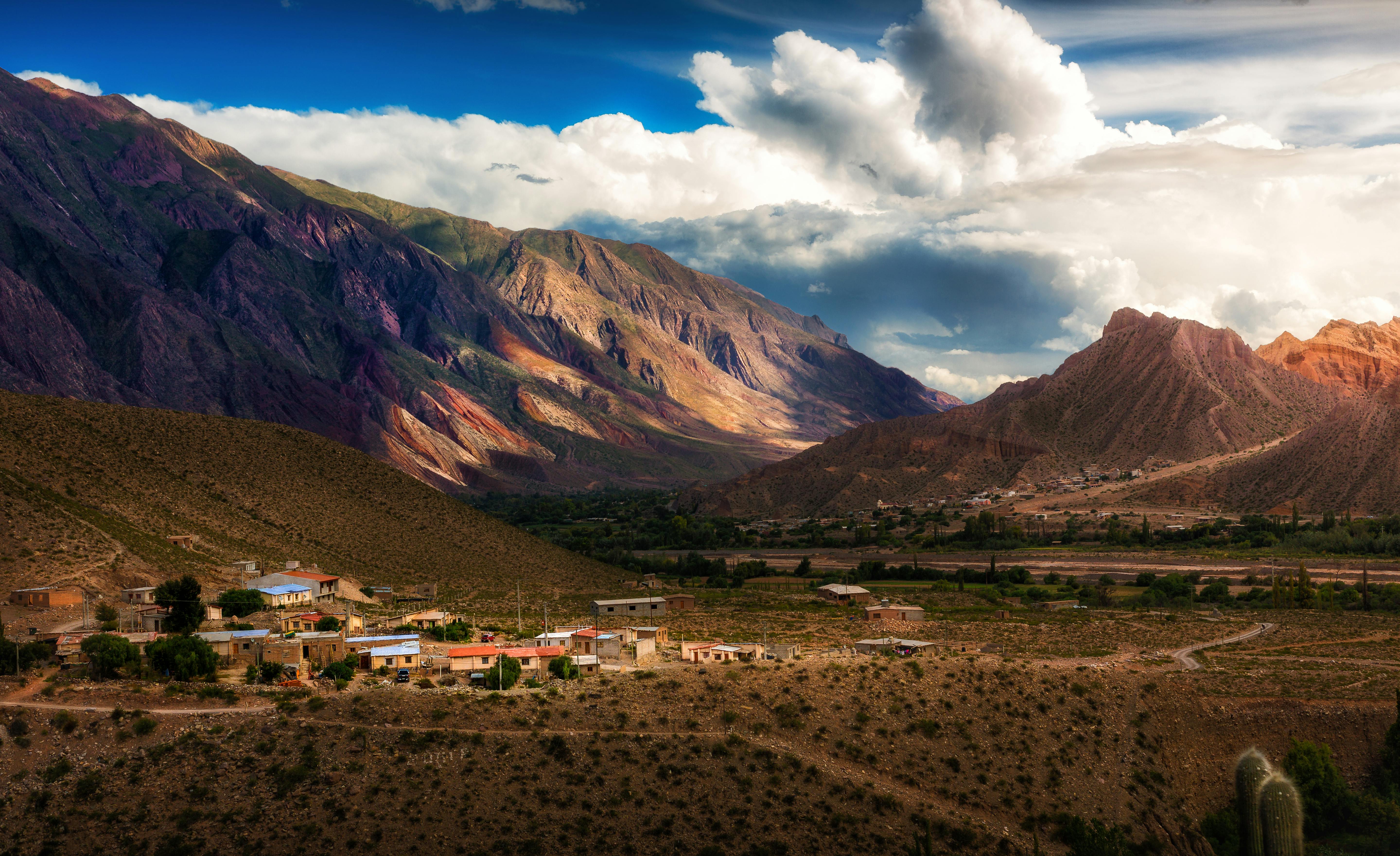 Spectacular Andes Mountain Village Landscape · Free Stock Photo