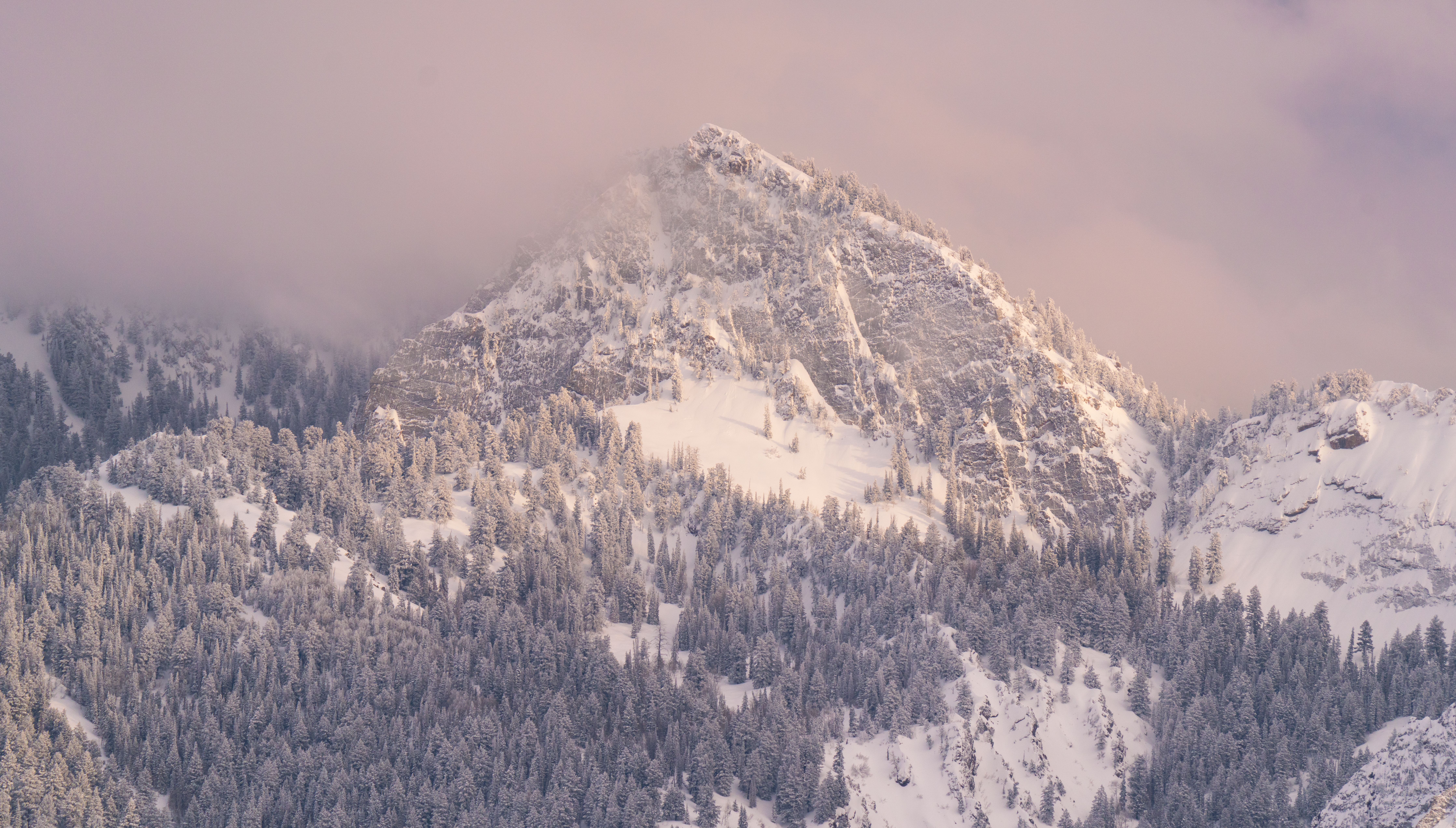 Snow-Capped Wasatch Mountains at Sunset · Free Stock Photo