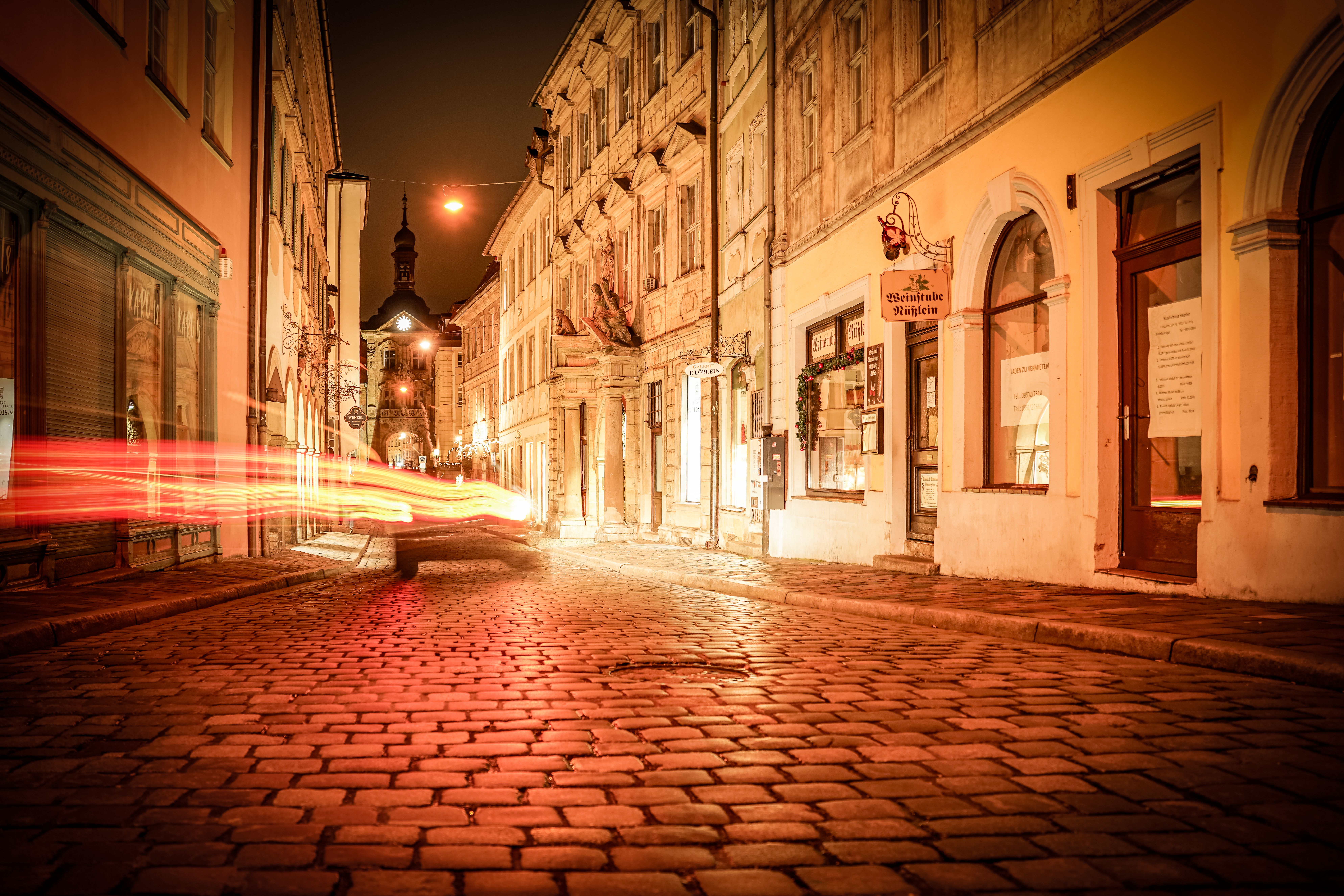 Night Street Scene in Bamberg, Germany · Free Stock Photo