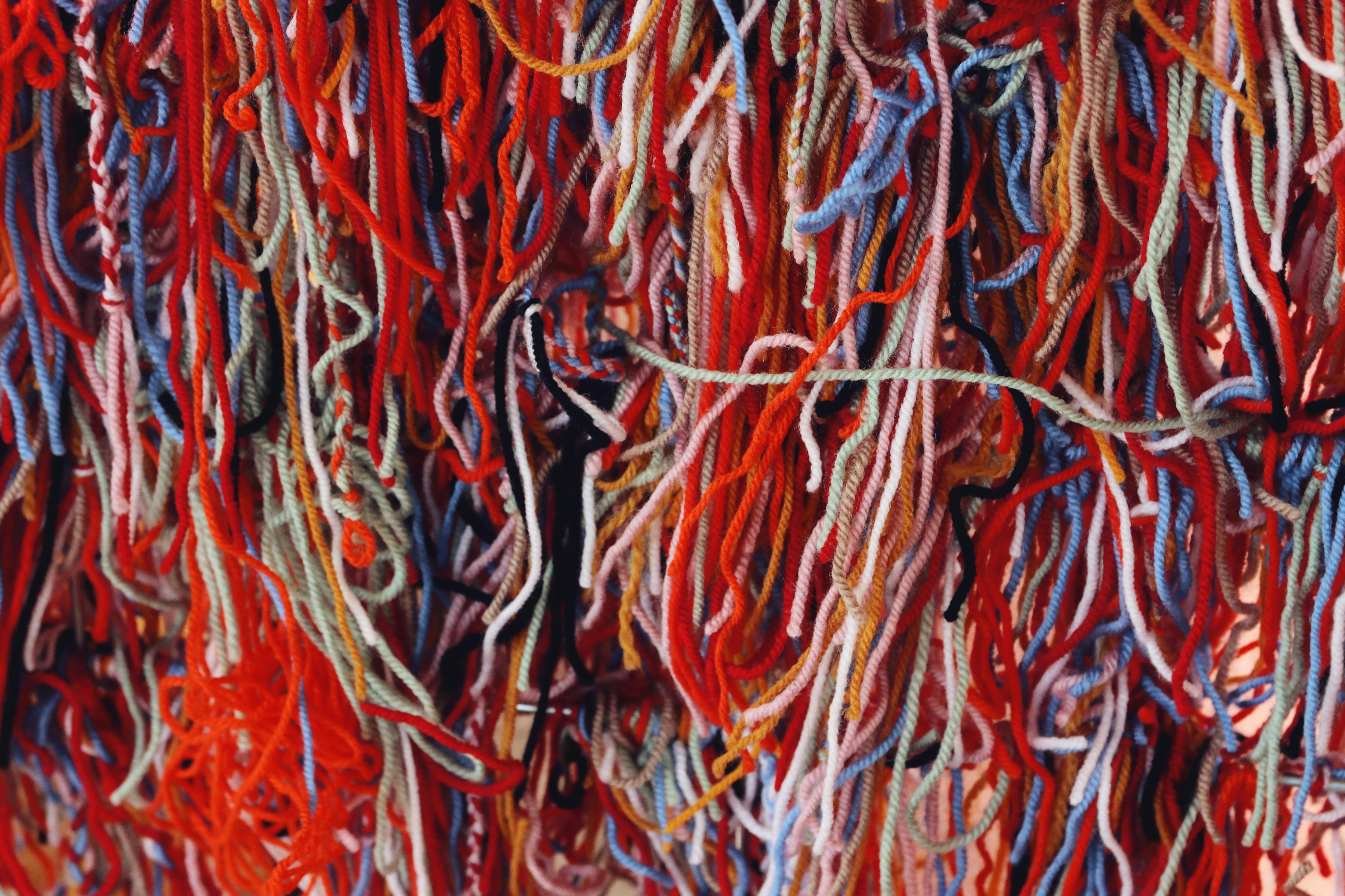 Kostenloses Foto zum Thema: abstrakt, blau, bunt, buntes garn, dekor ...