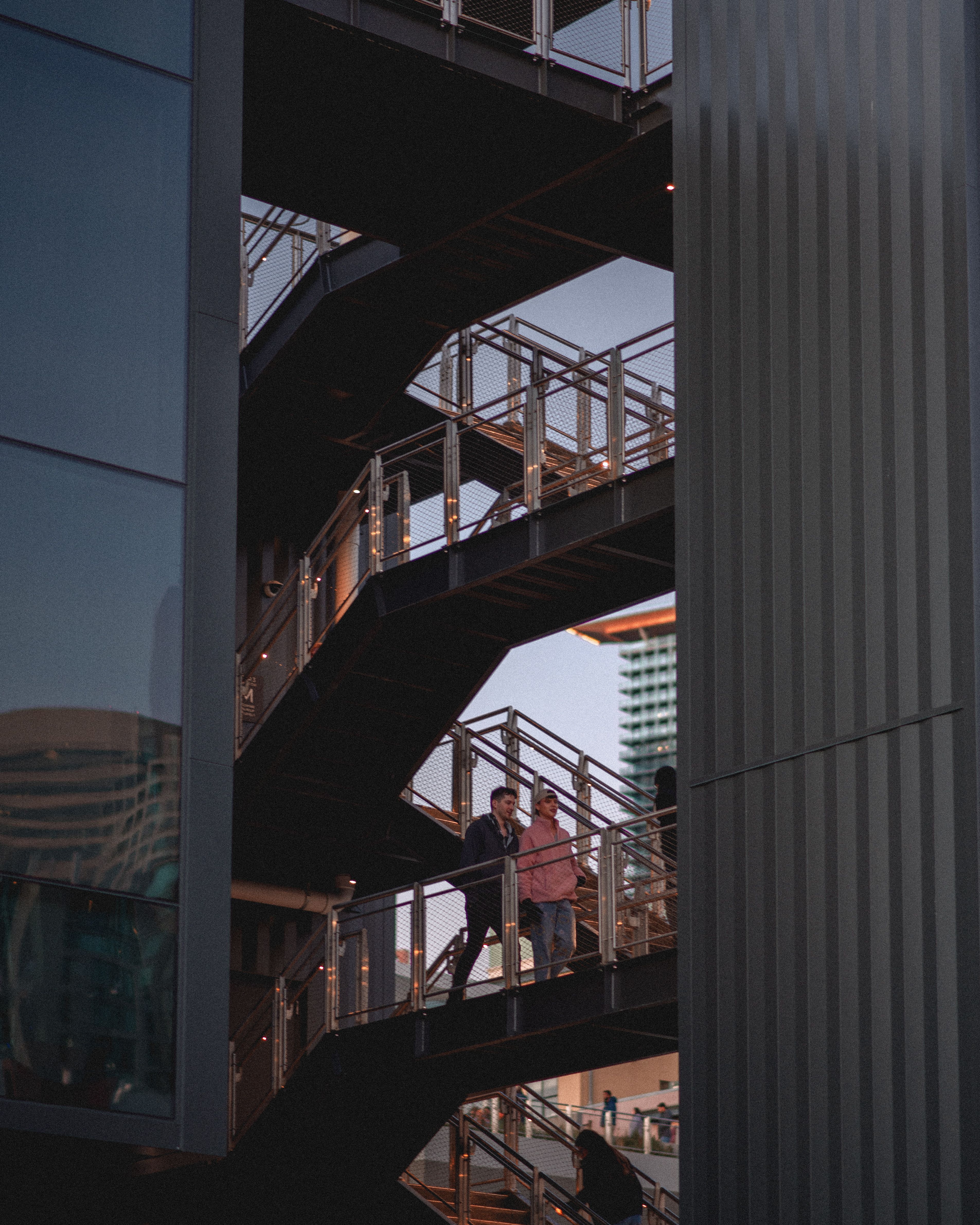 Urban Staircase with People at Dusk · Free Stock Photo
