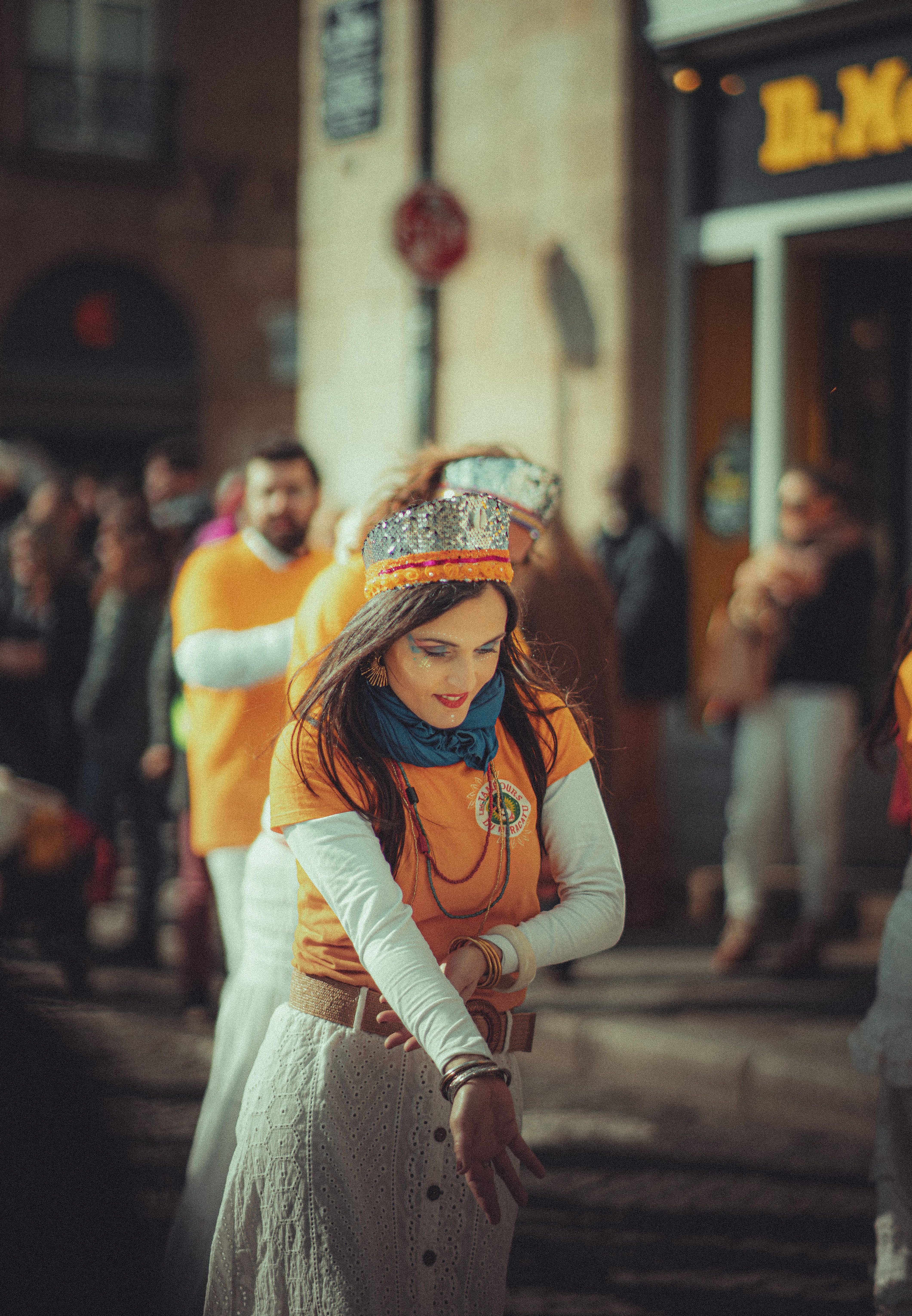 Festive Street Dance Performer in Colorful Costume · Free Stock Photo