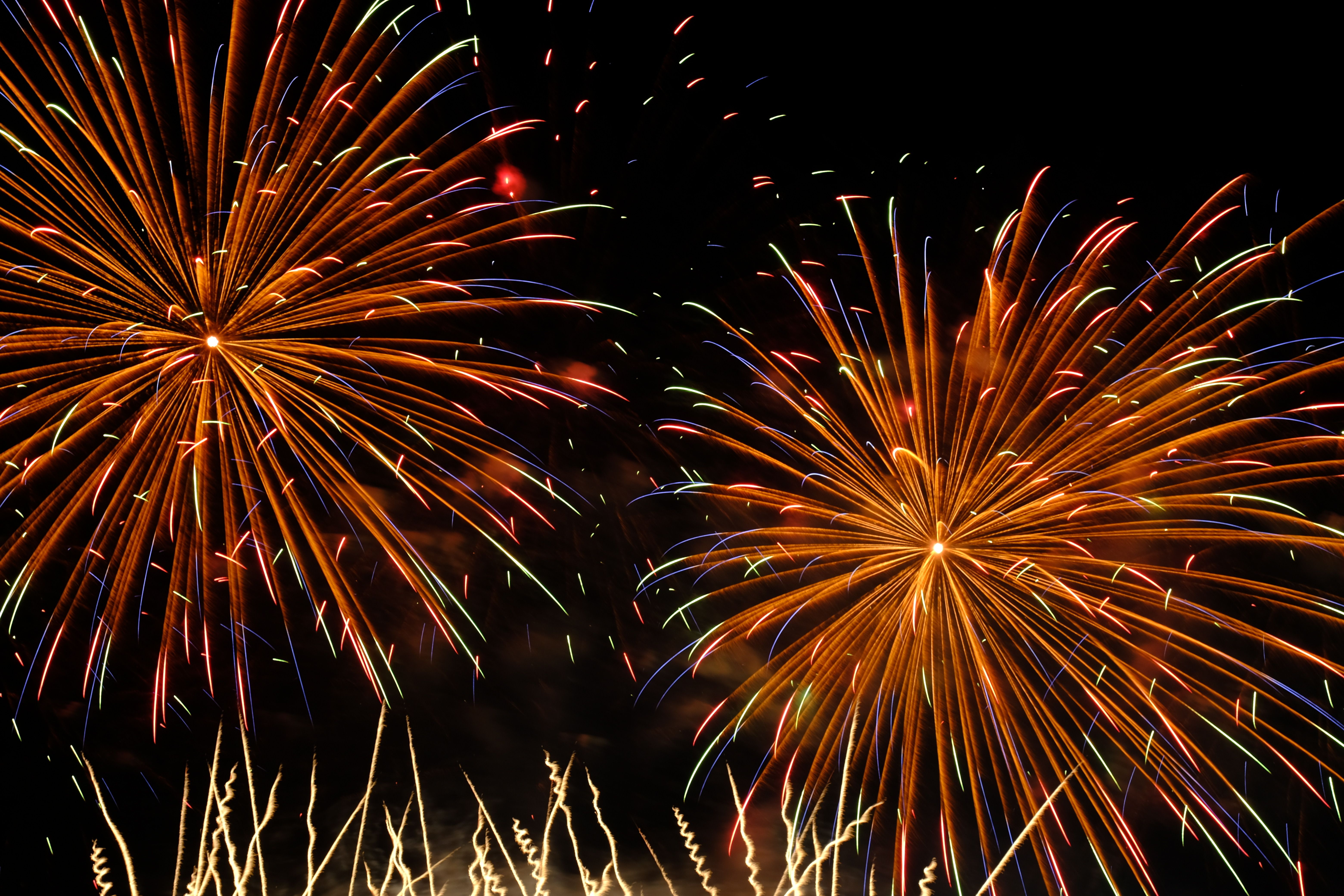 Vibrant Fireworks Display at Night Sky Celebration · Free Stock Photo