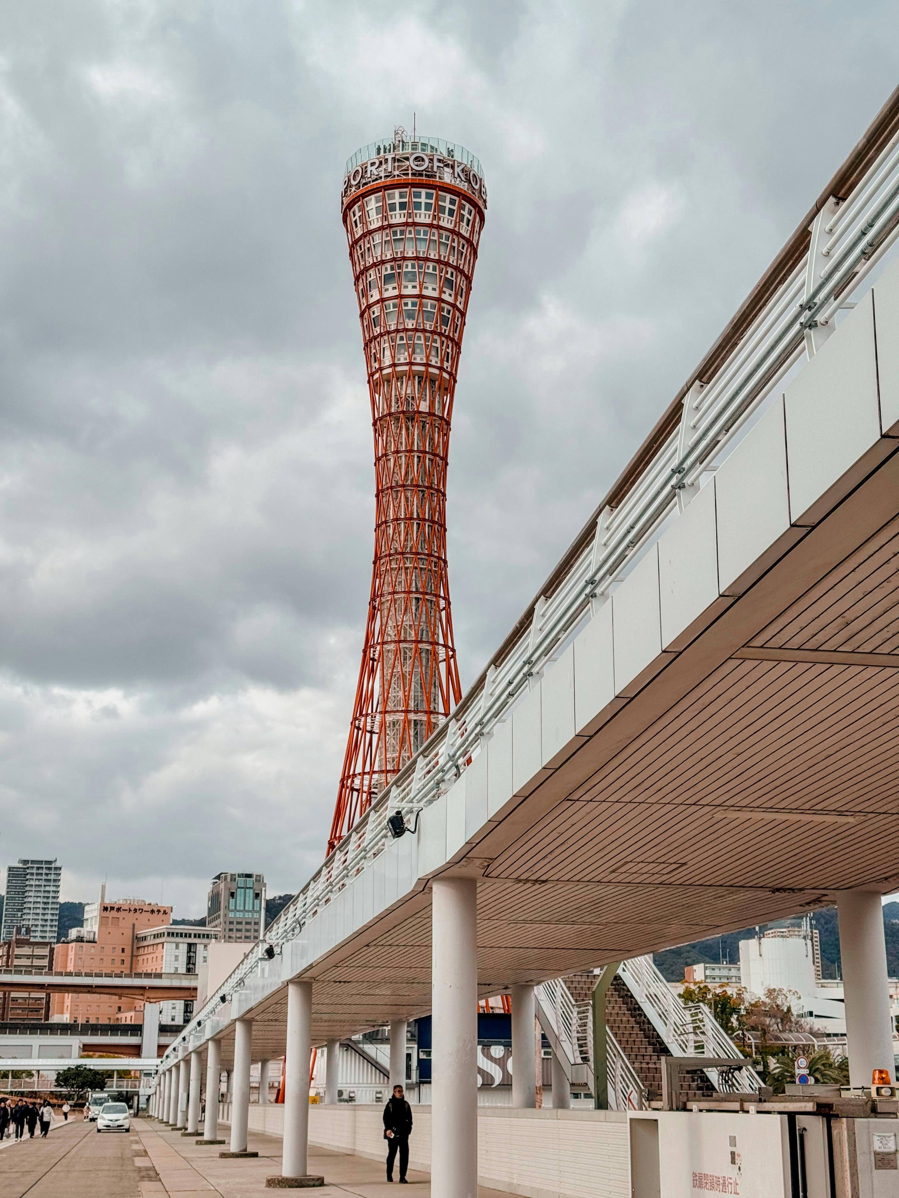 Kobe Port Tower in Hyogo, Japan on Cloudy Day · Free Stock Photo