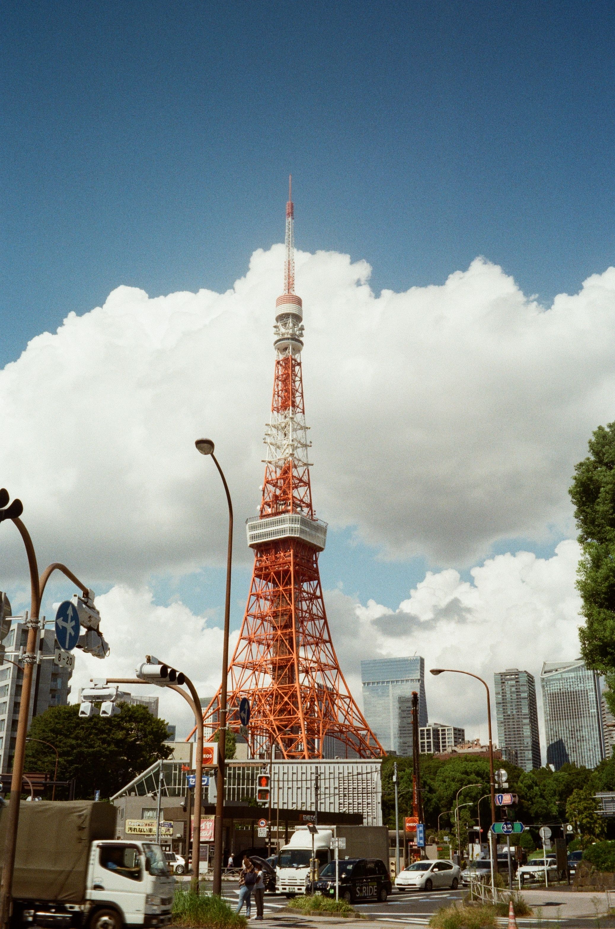 Tokyo Tower Against Vibrant Cityscape · Free Stock Photo