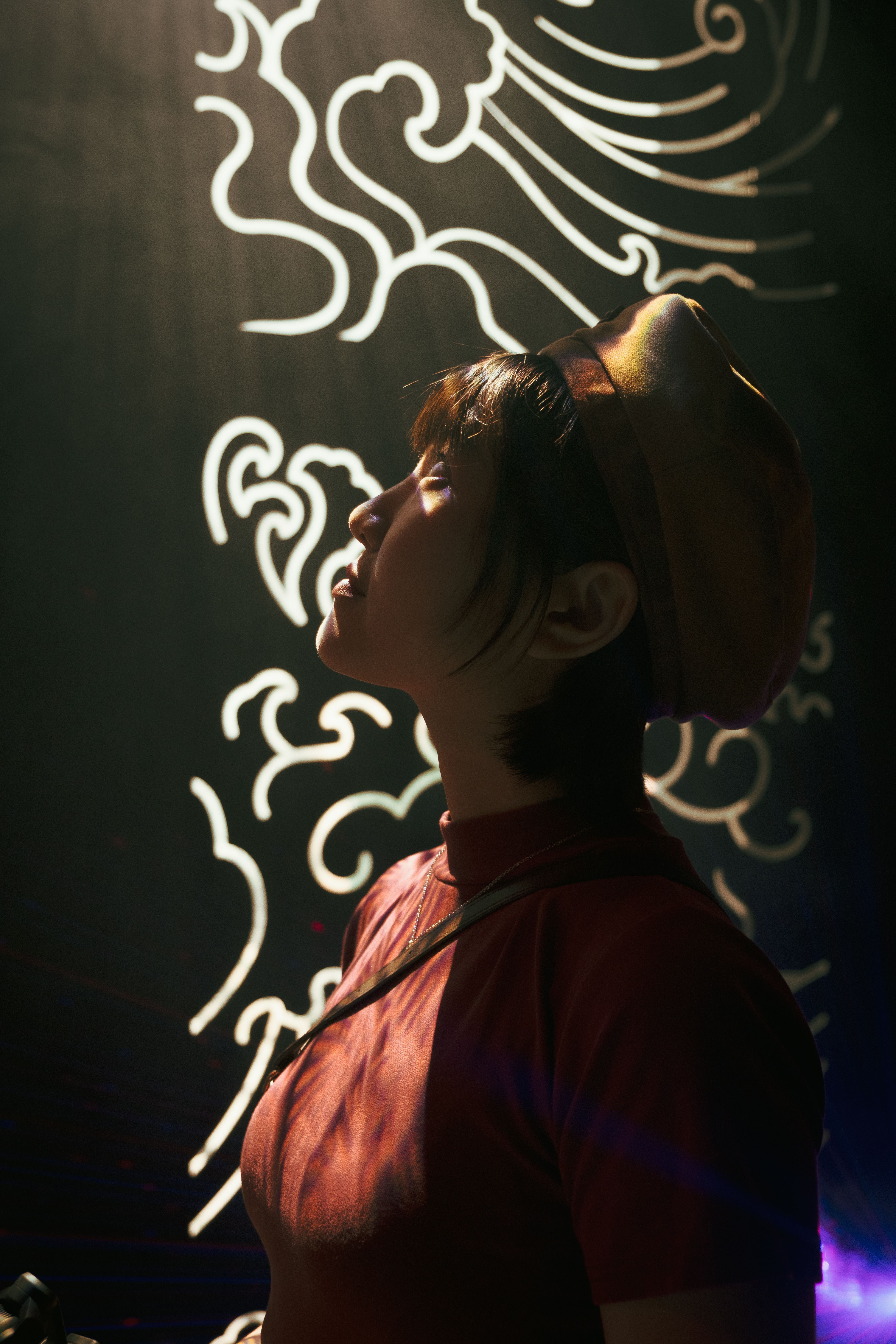 Artistic Portrait Under Abstract Lighting · Free Stock Photo