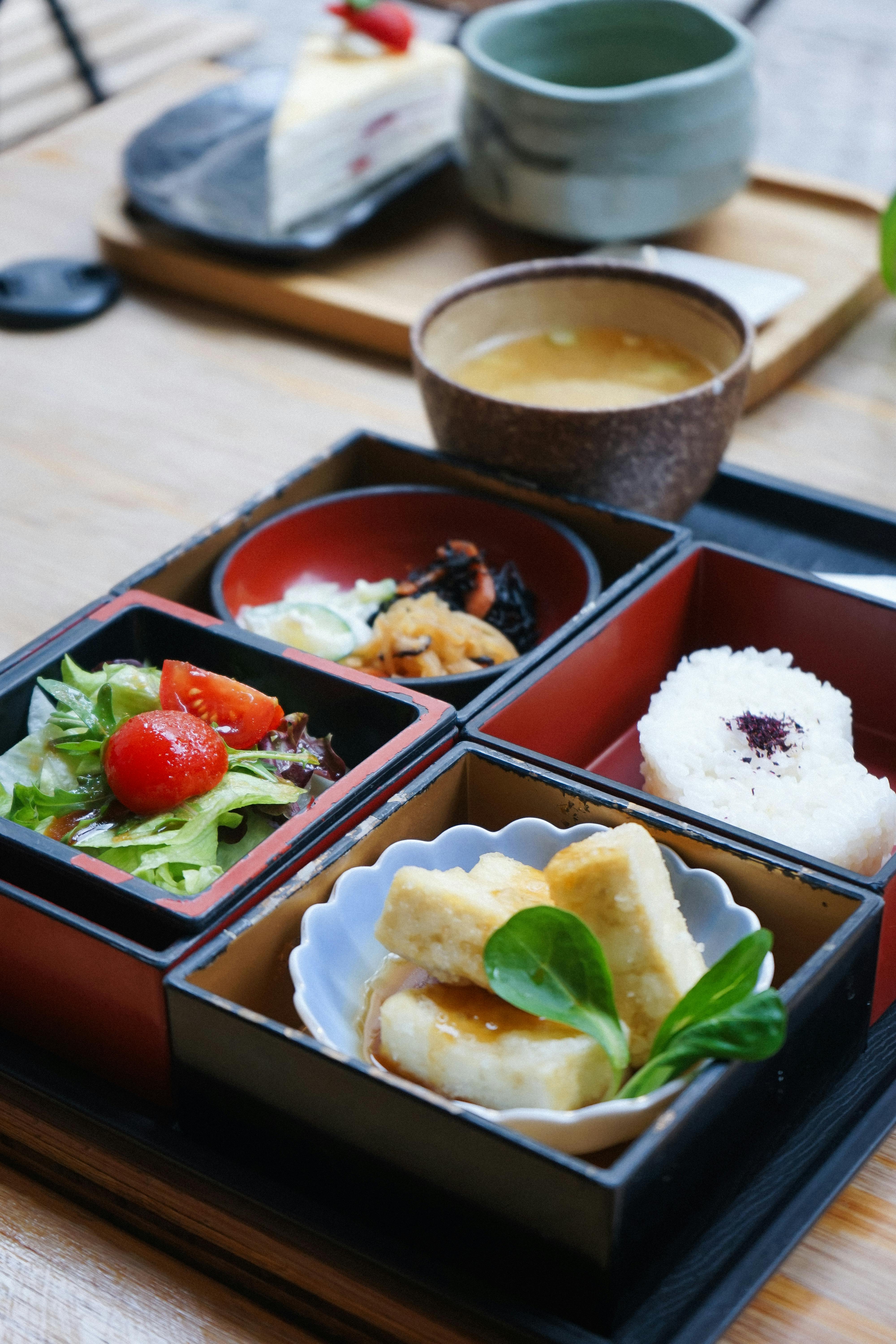 Japanese Bento Box with Traditional Cuisine · Free Stock Photo