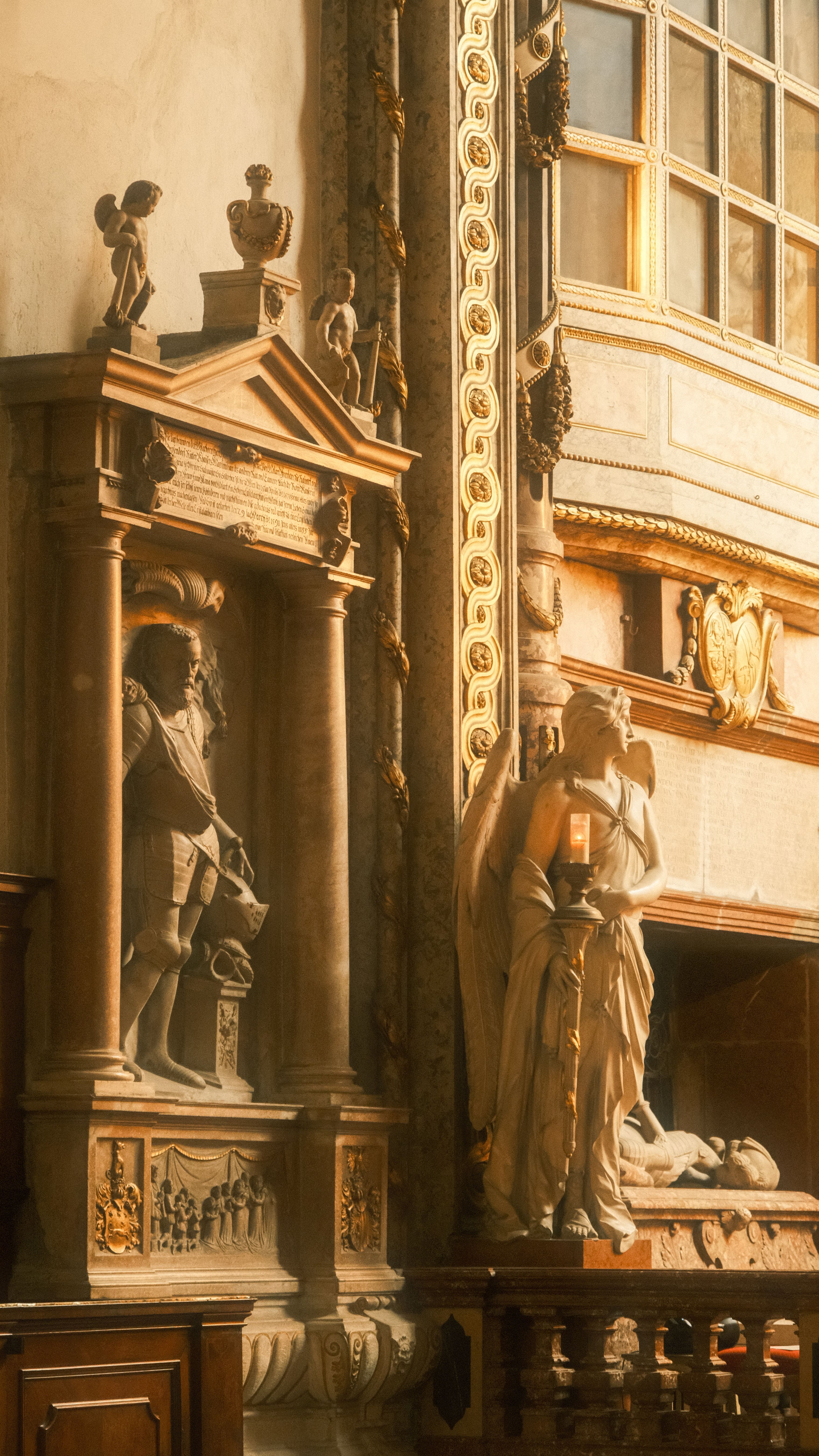 Historic Baroque Church Interior with Statues · Free Stock Photo