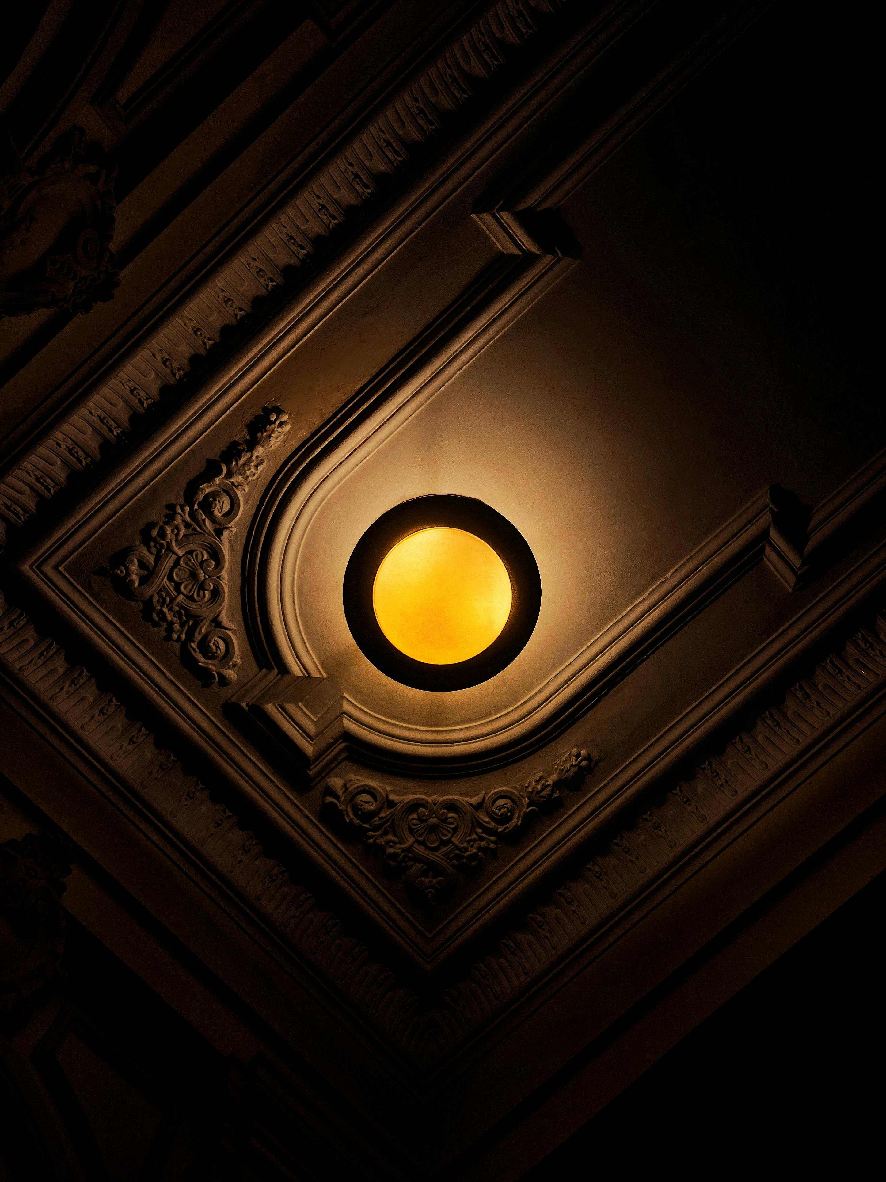 Elegant Ceiling Light with Ornate Design · Free Stock Photo