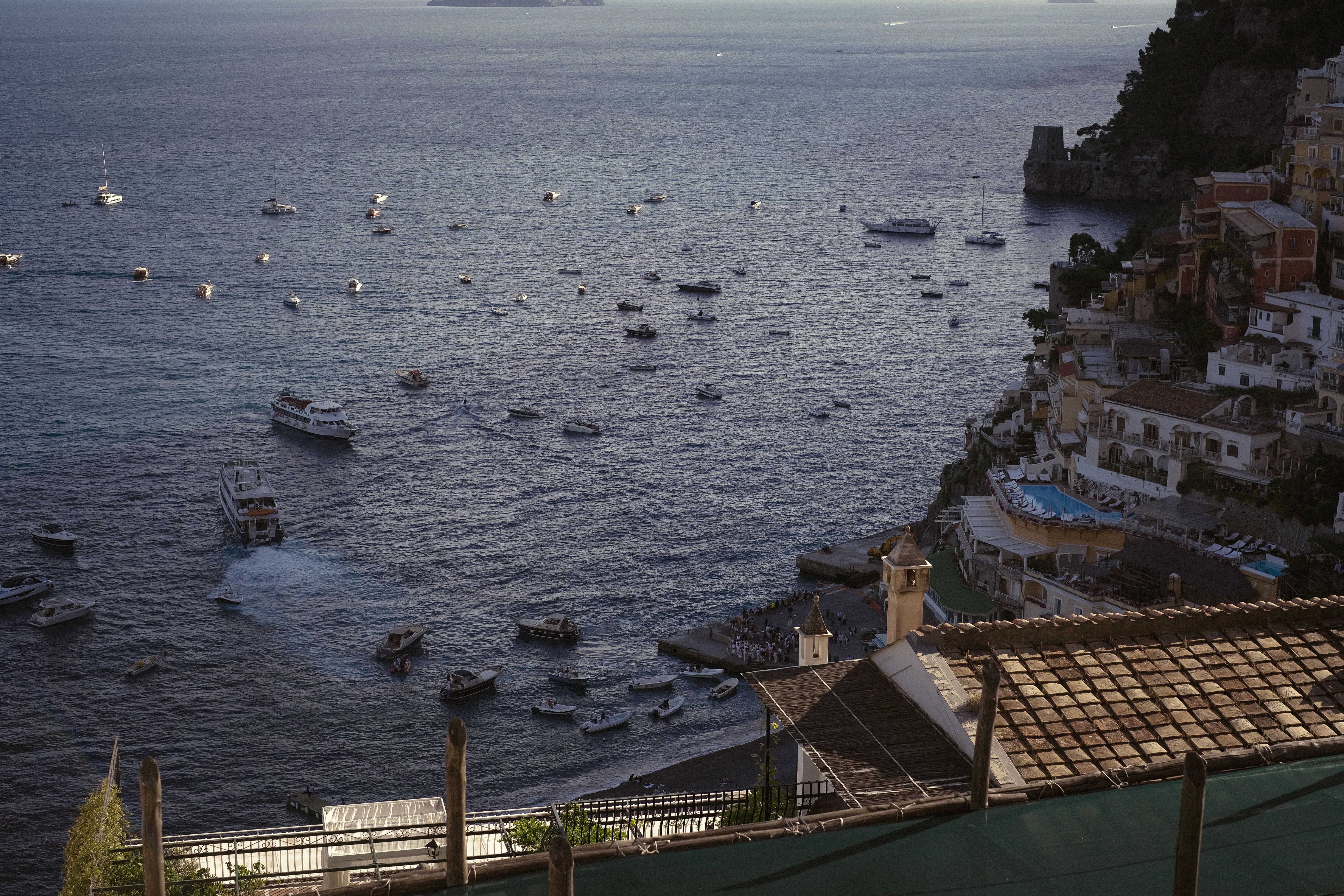 Scenic View of Positano Coastline with Boats · Free Stock Photo