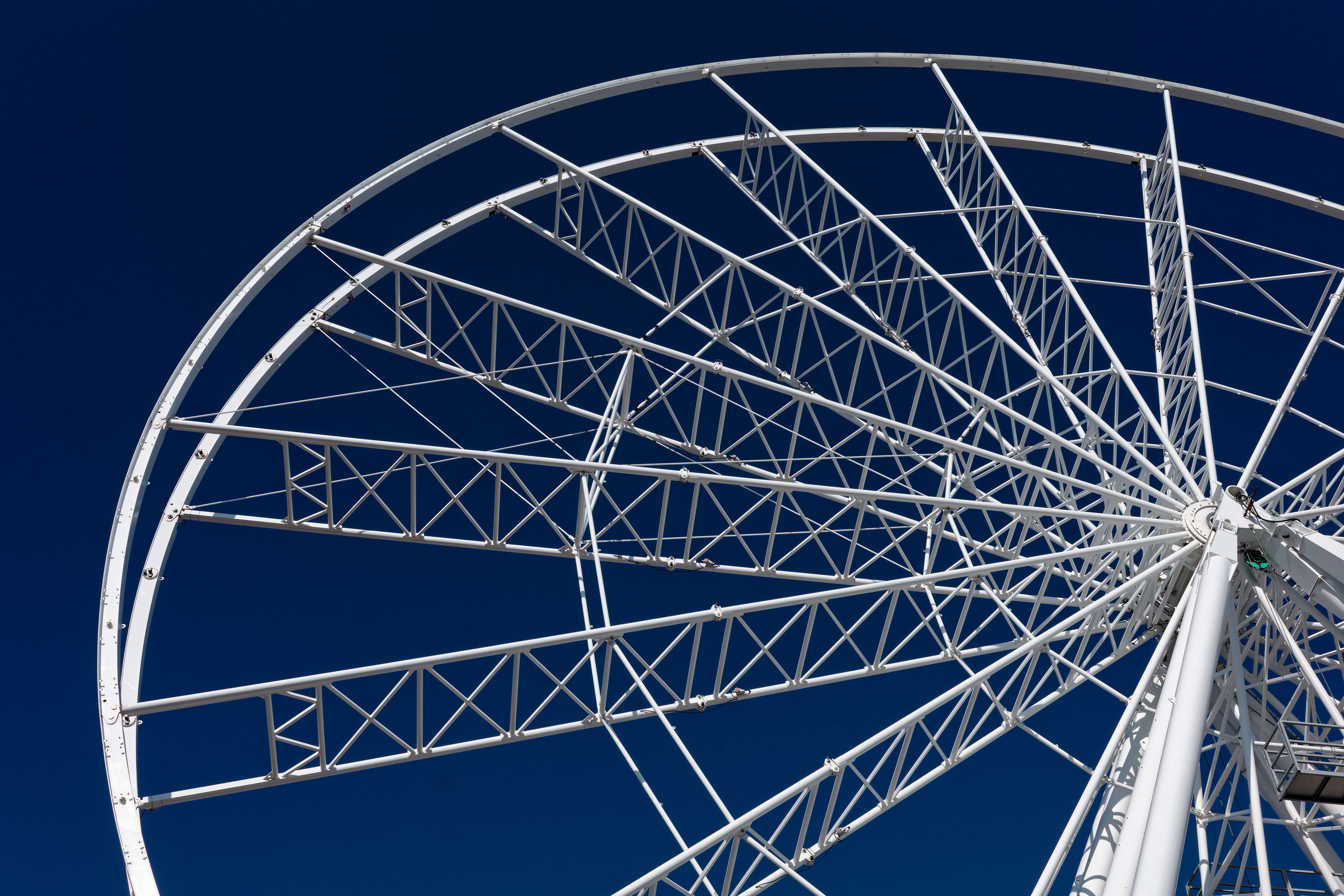 Close-up of Ferris Wheel Against Clear Sky · Free Stock Photo