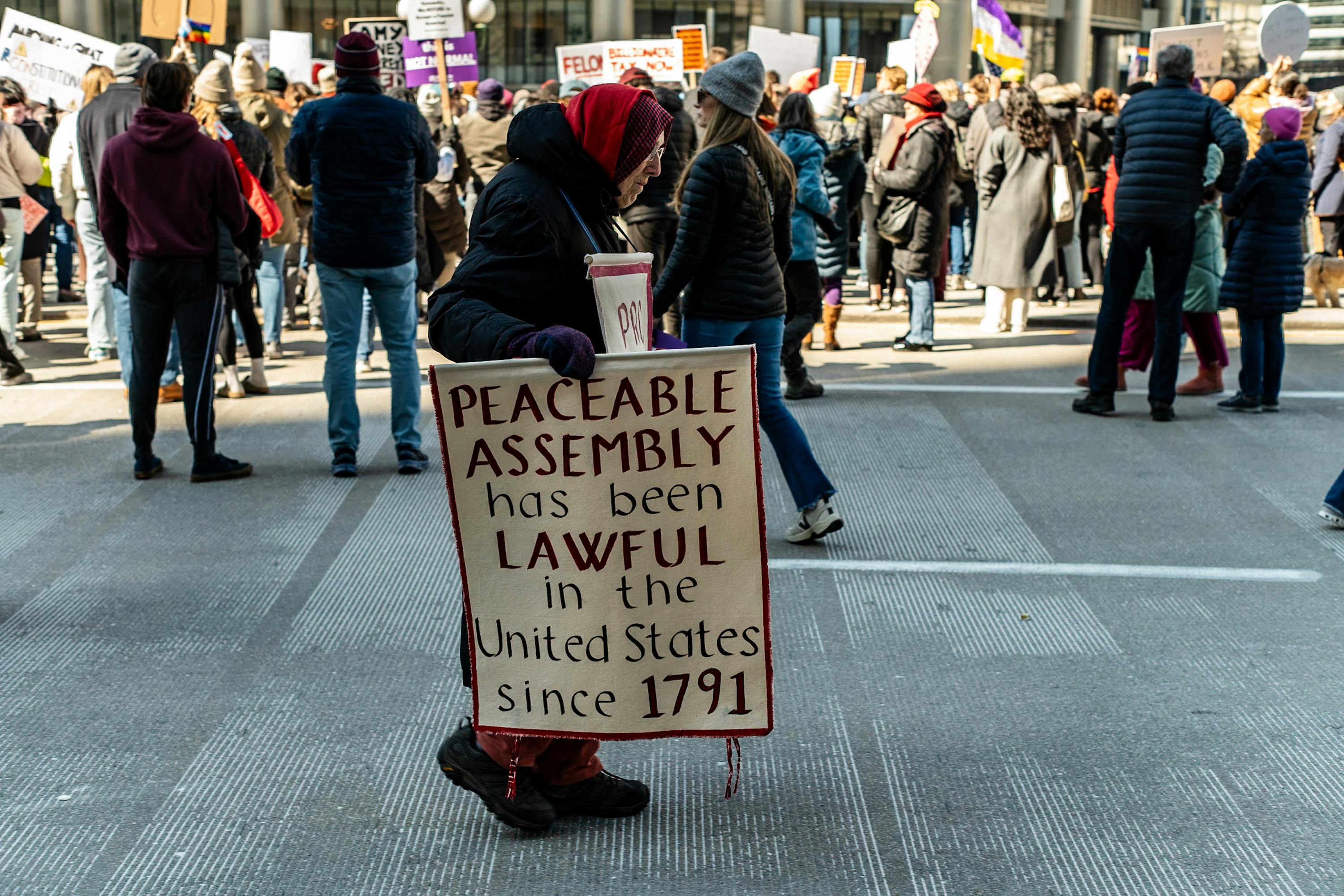 Peaceful Assembly Protest in Urban Setting · Free Stock Photo
