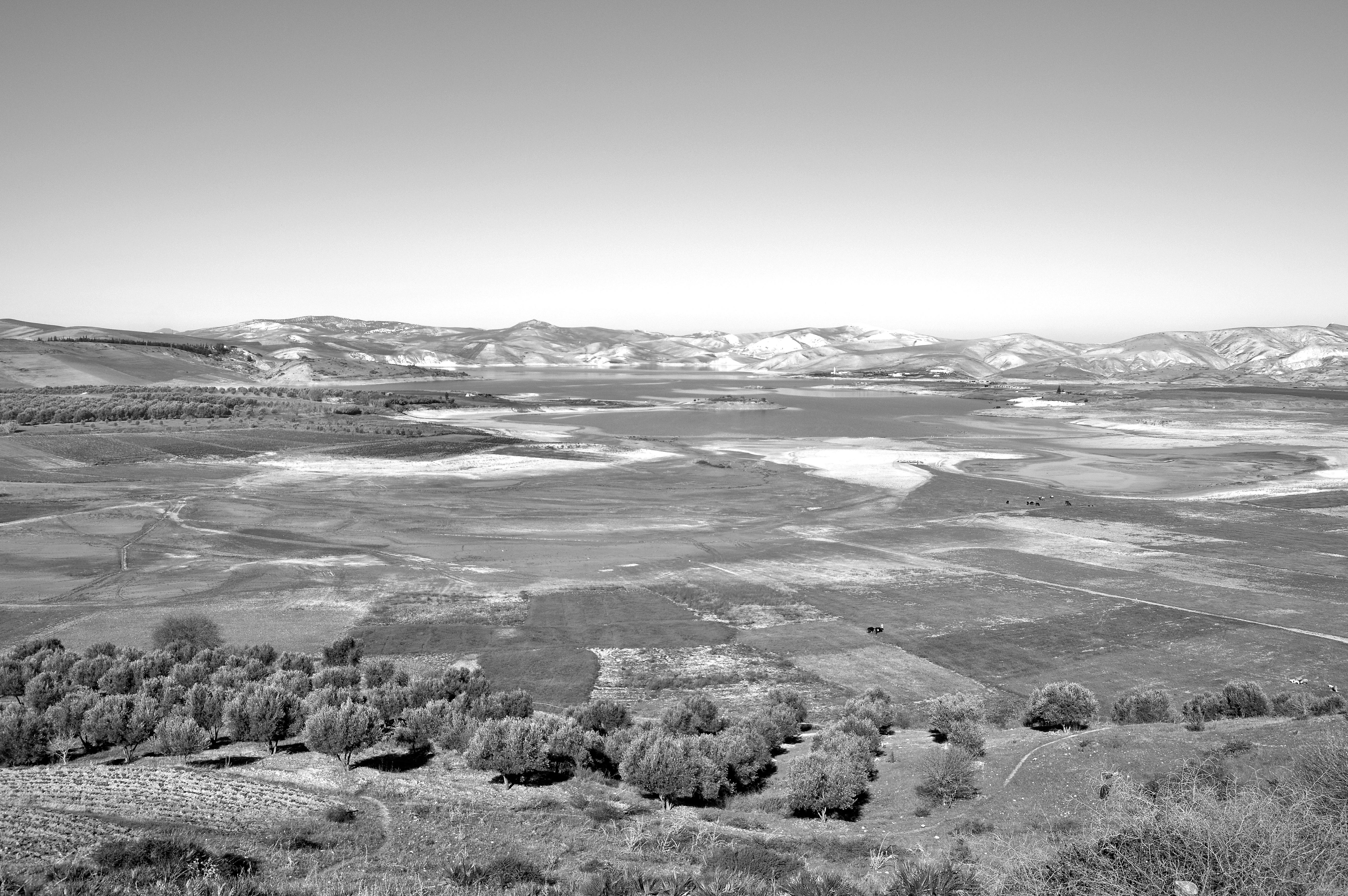 Black and White Landscape of Fès-Meknès, Morocco · Free Stock Photo