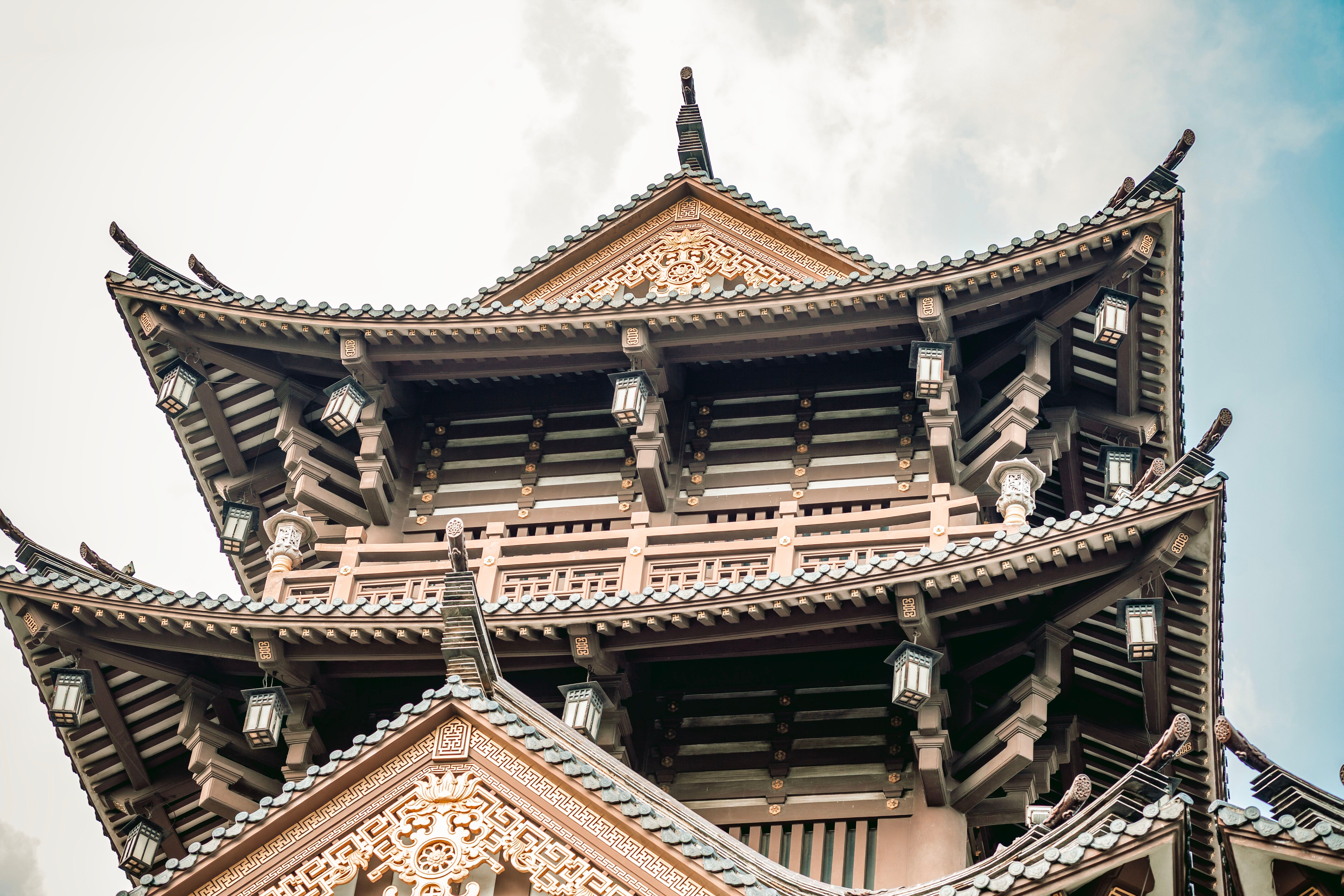 Traditional Asian Architecture with Ornate Design · Free Stock Photo