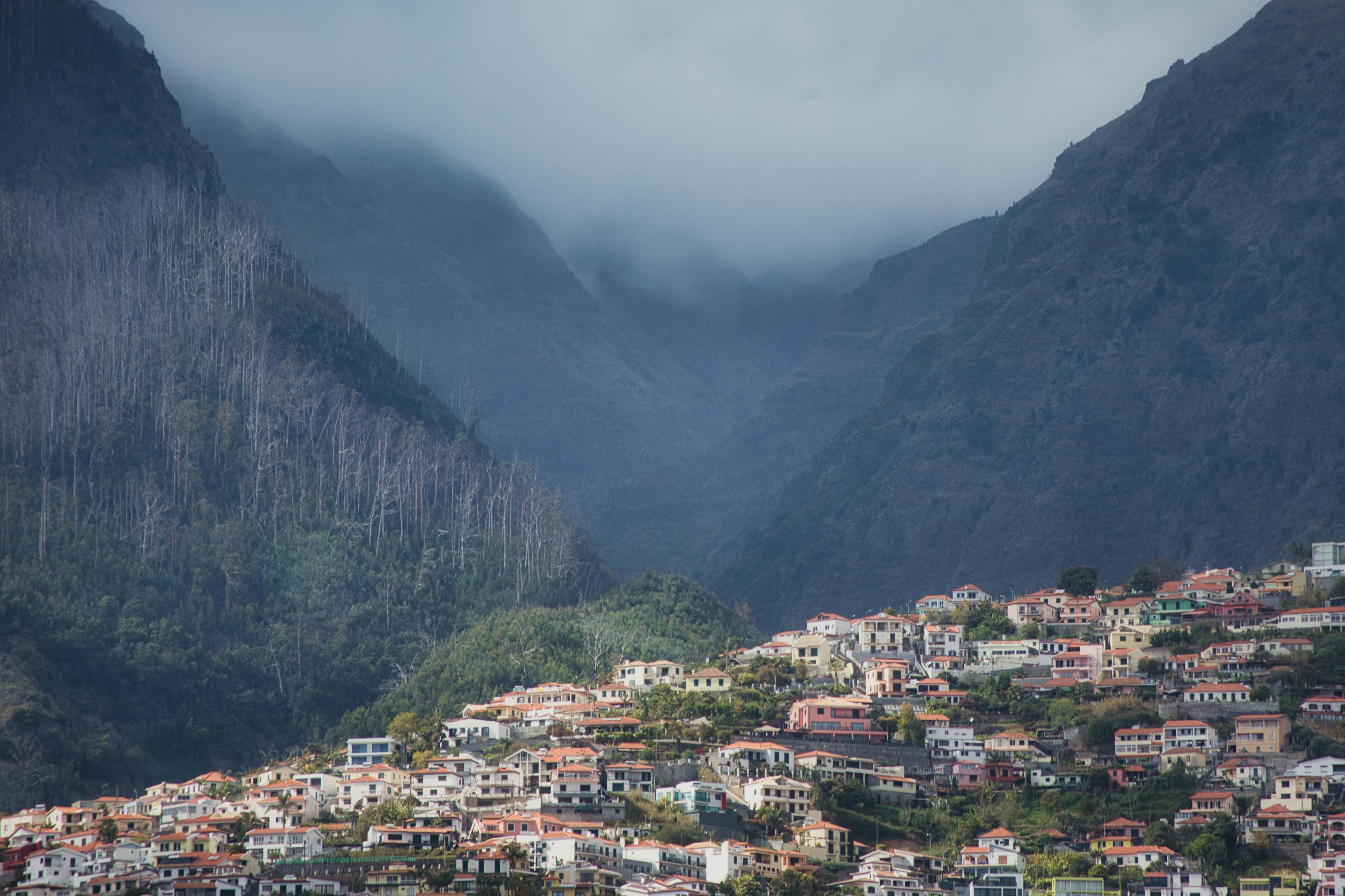 Scenic Mountain Village View in Madeira · Free Stock Photo