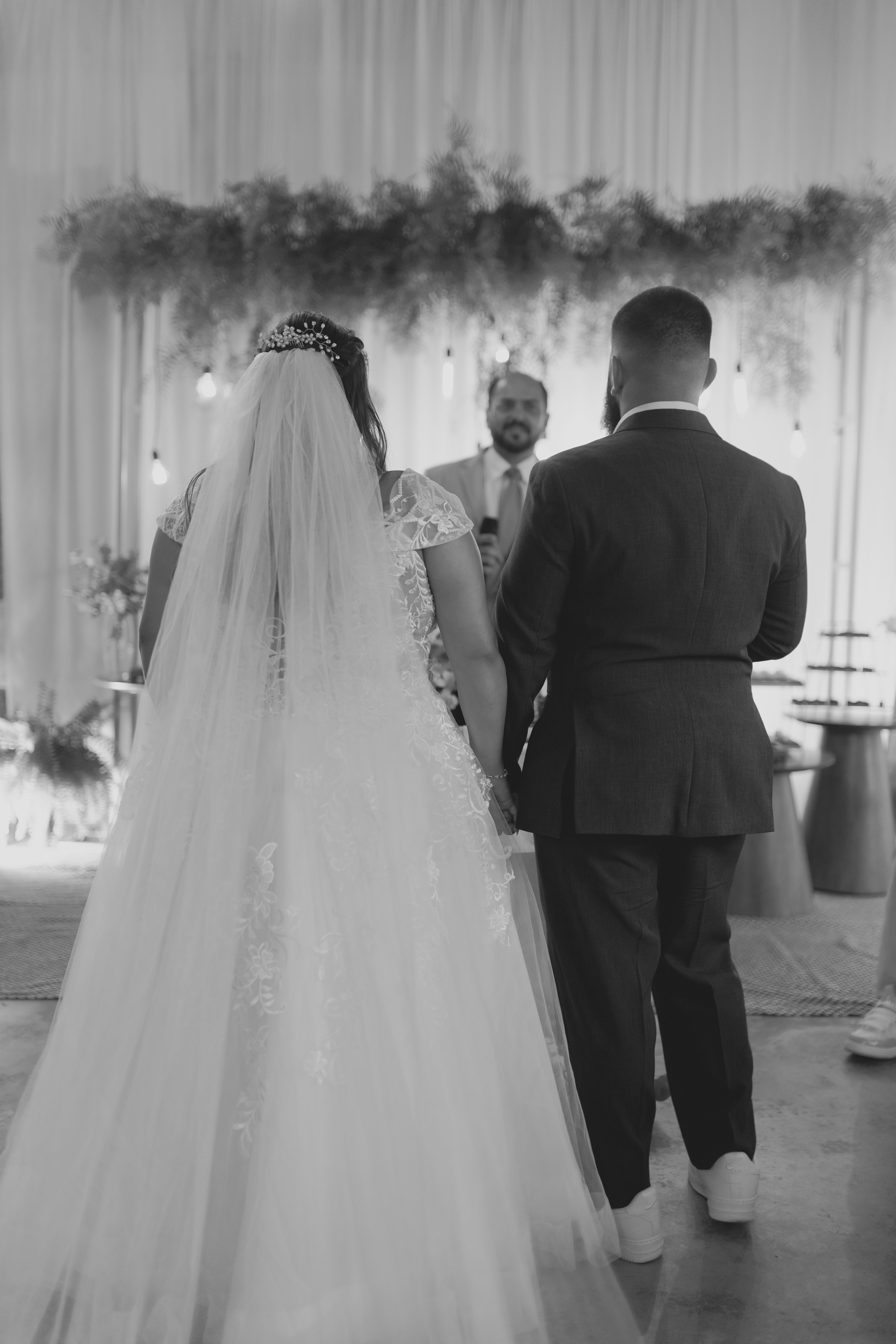 Elegant Black and White Wedding Ceremony Scene · Free Stock Photo