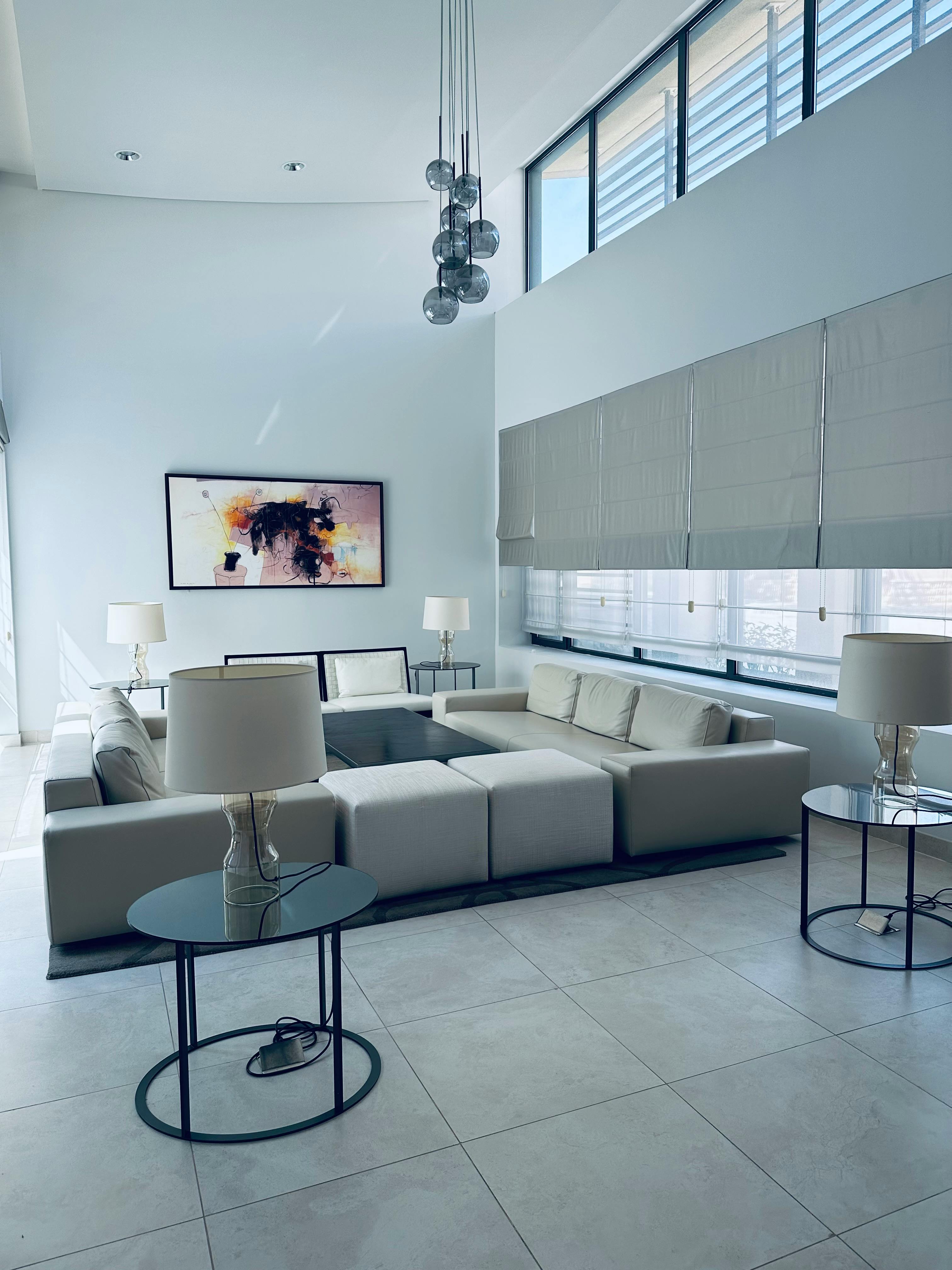 Modern Living Room with Large Windows and Minimalist Decor · Free Stock ...