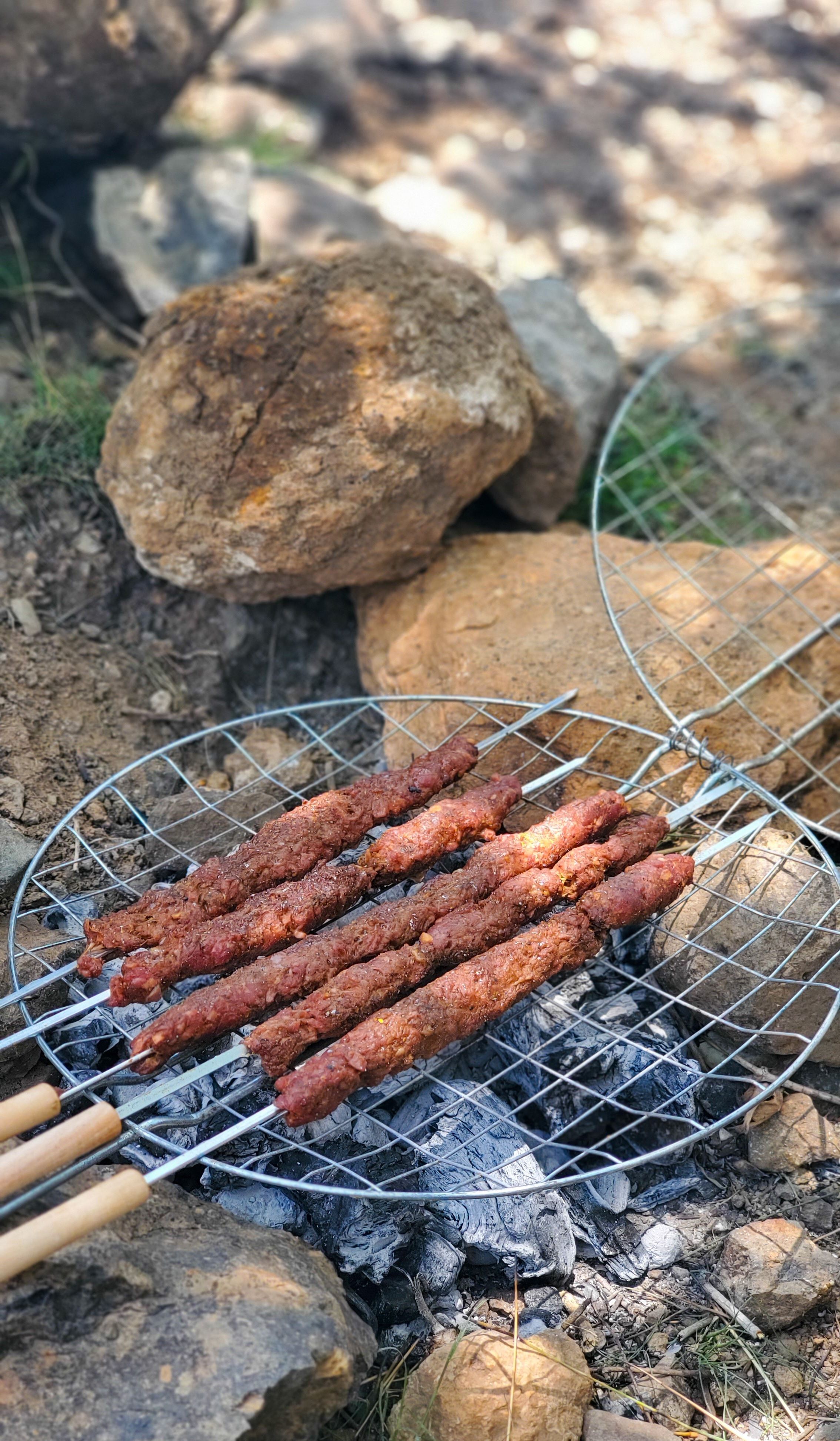 Grilled Kebabs on Outdoor Barbecue in Sana'a · Free Stock Photo