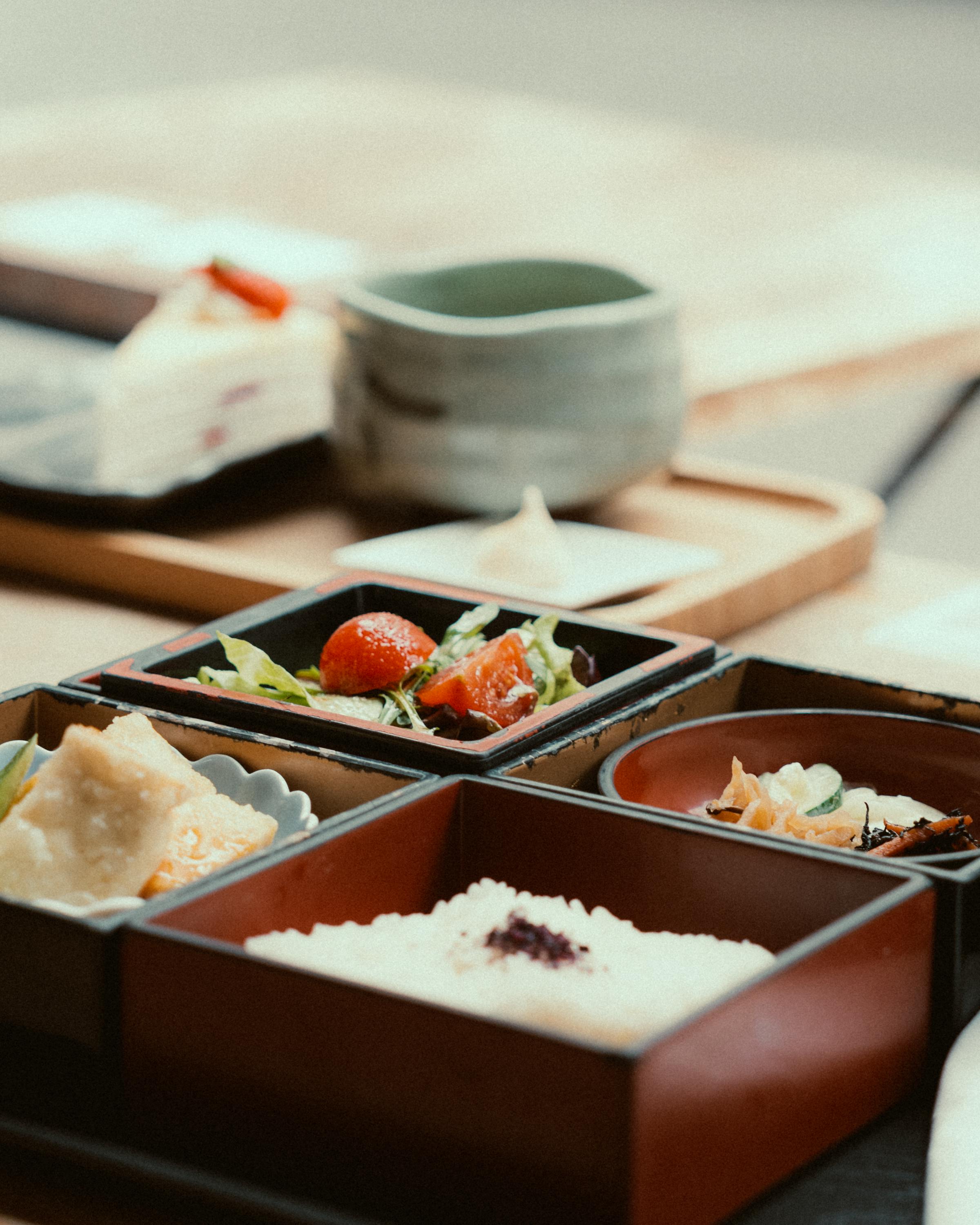 Bento Box with Assorted Japanese Dishes · Free Stock Photo