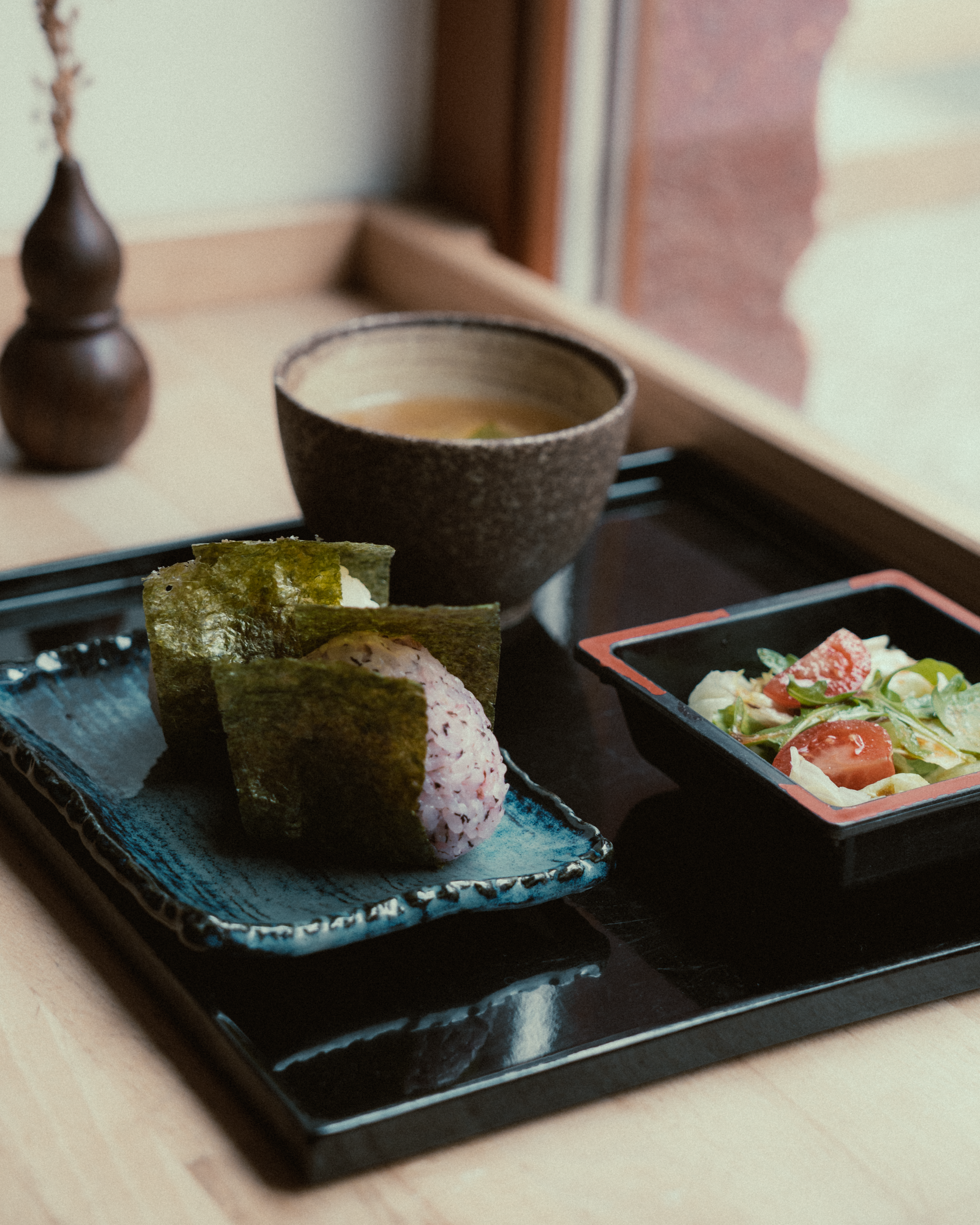 Japanese Breakfast with Onigiri and Tea · Free Stock Photo