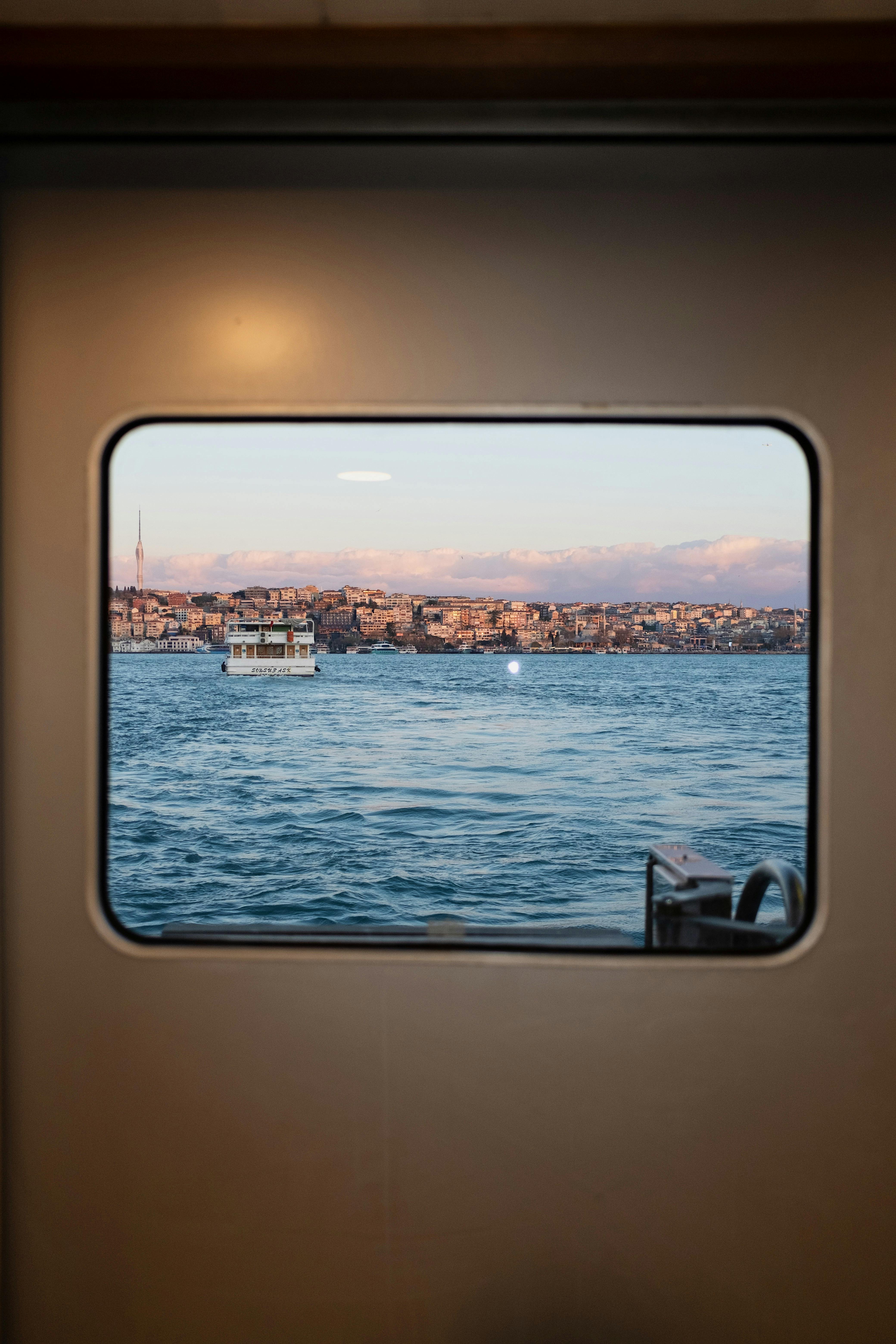 Scenic View of Istanbul Through Ferry Window · Free Stock Photo