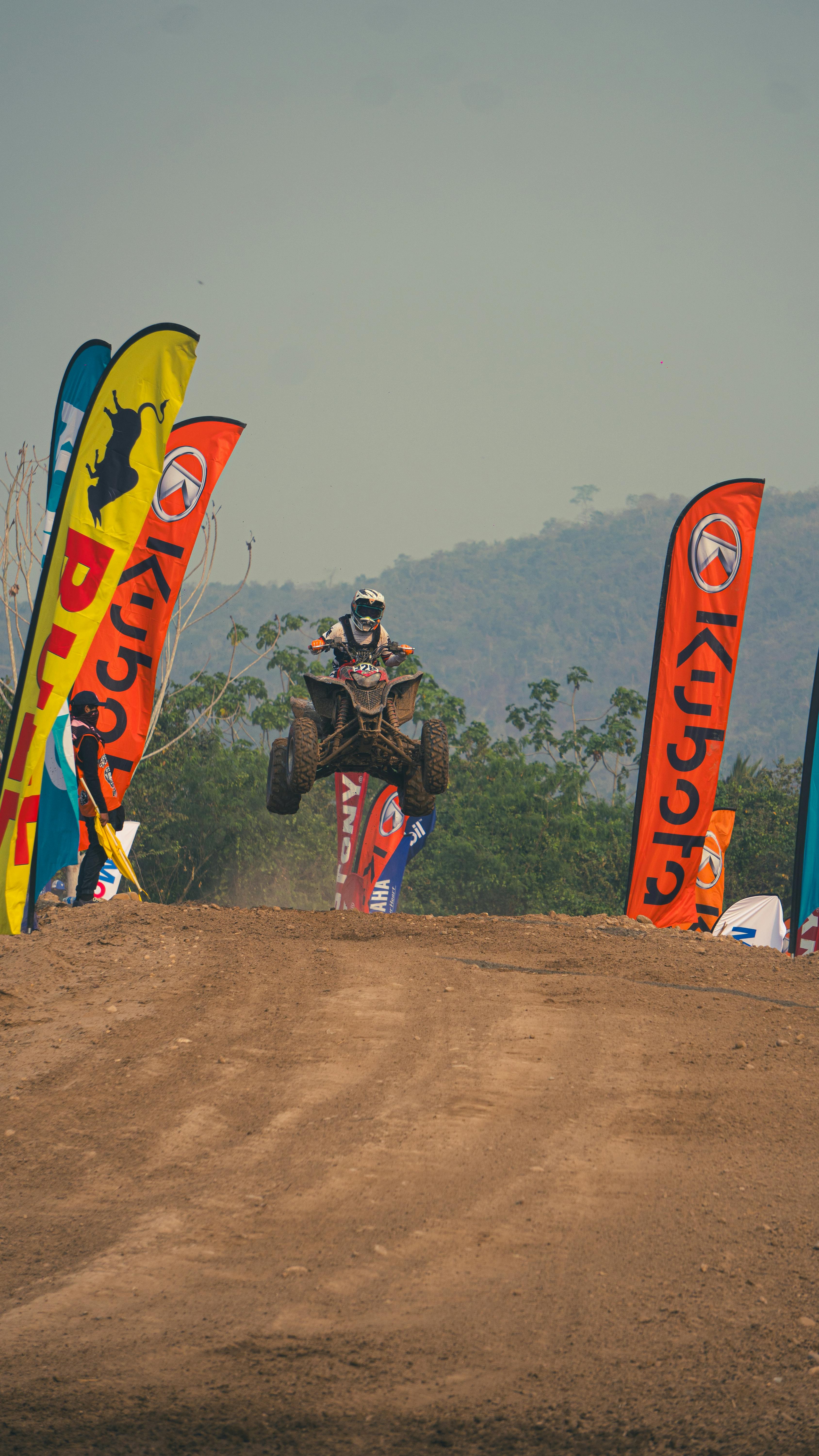 Thrilling ATV Jump in Peruvian Outdoor Race · Free Stock Photo