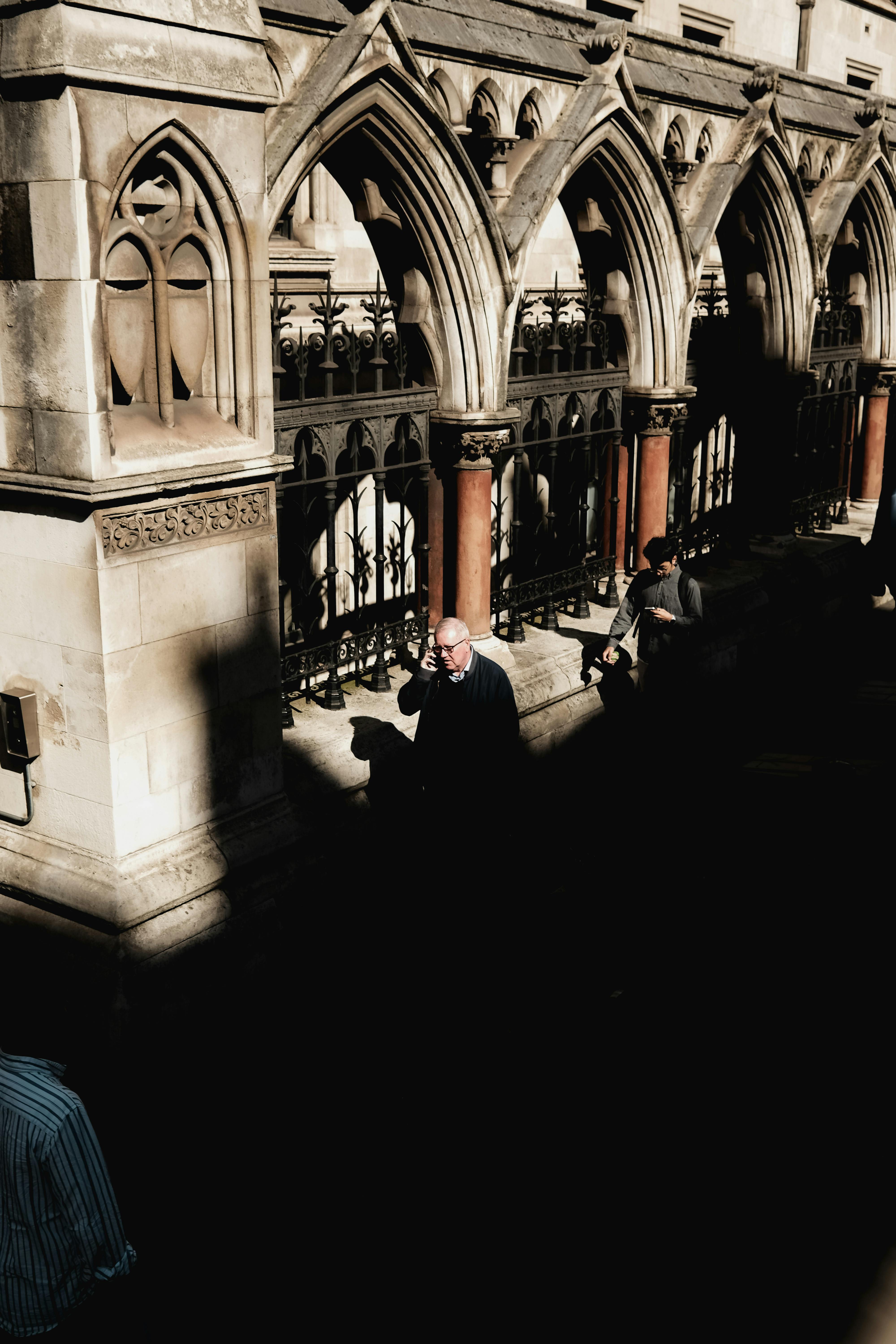 Classic Gothic Architecture with Shadows · Free Stock Photo