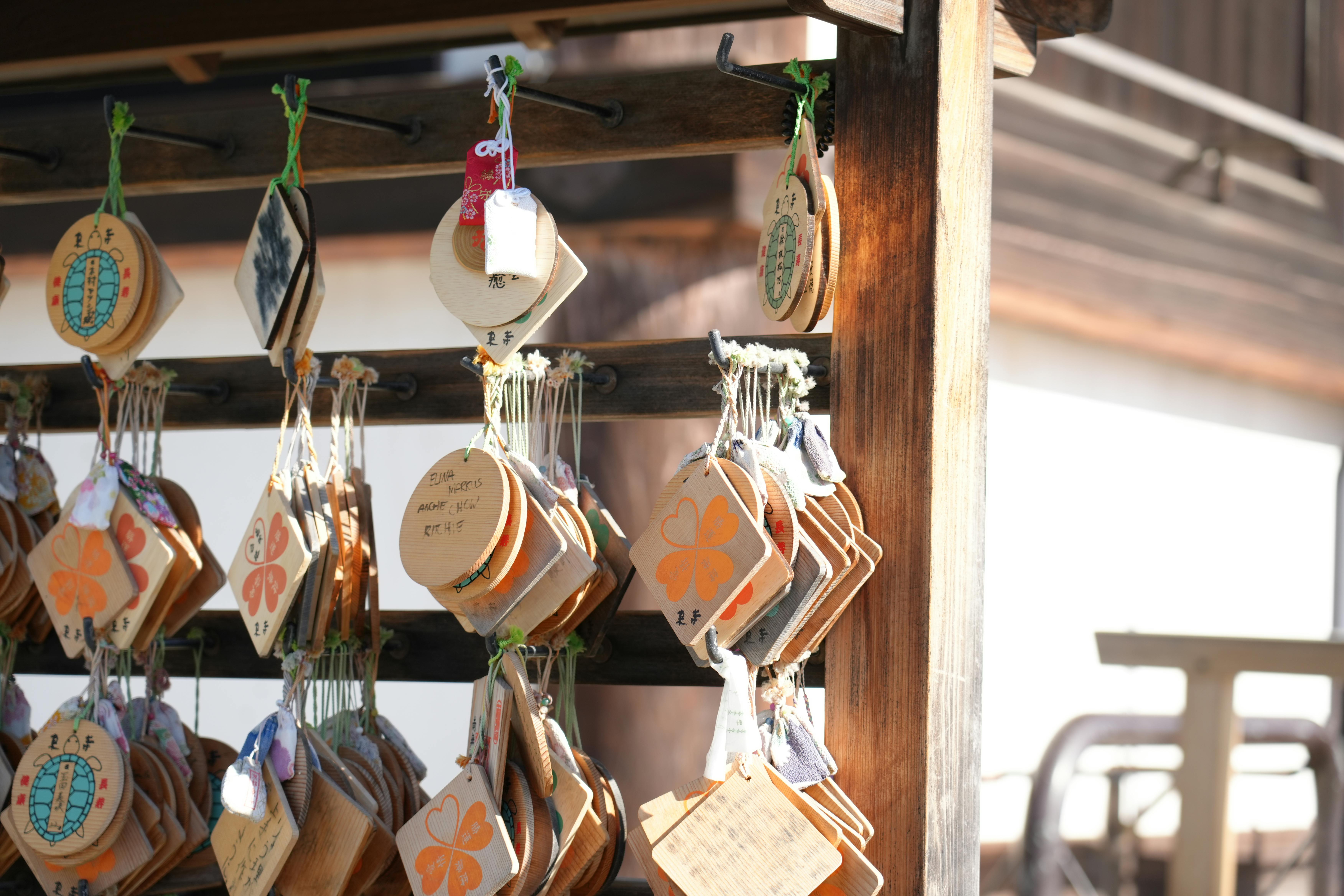Ema Prayer Plaques in Kyoto Temple · Free Stock Photo