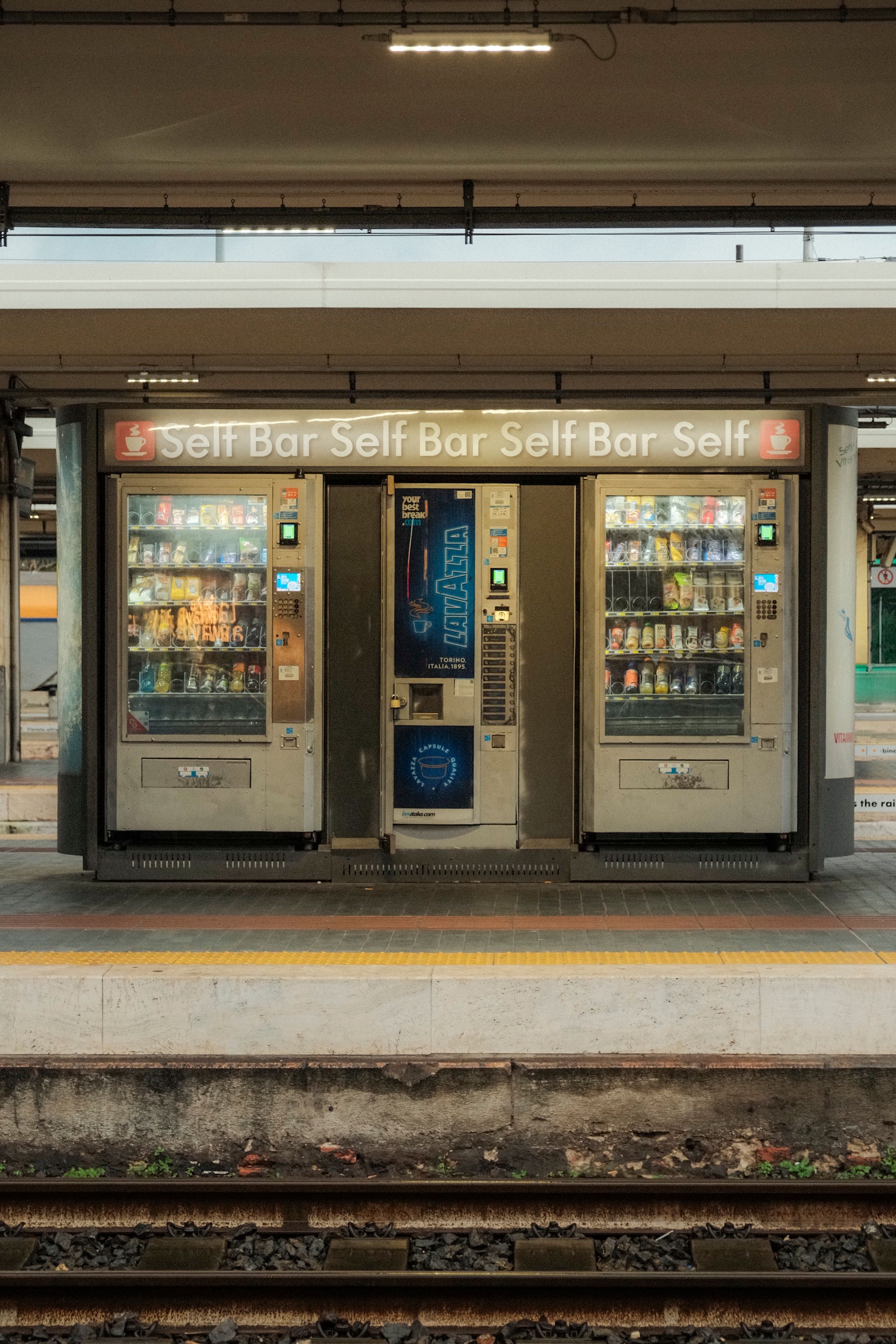 Vending Machines on Train Platform · Free Stock Photo