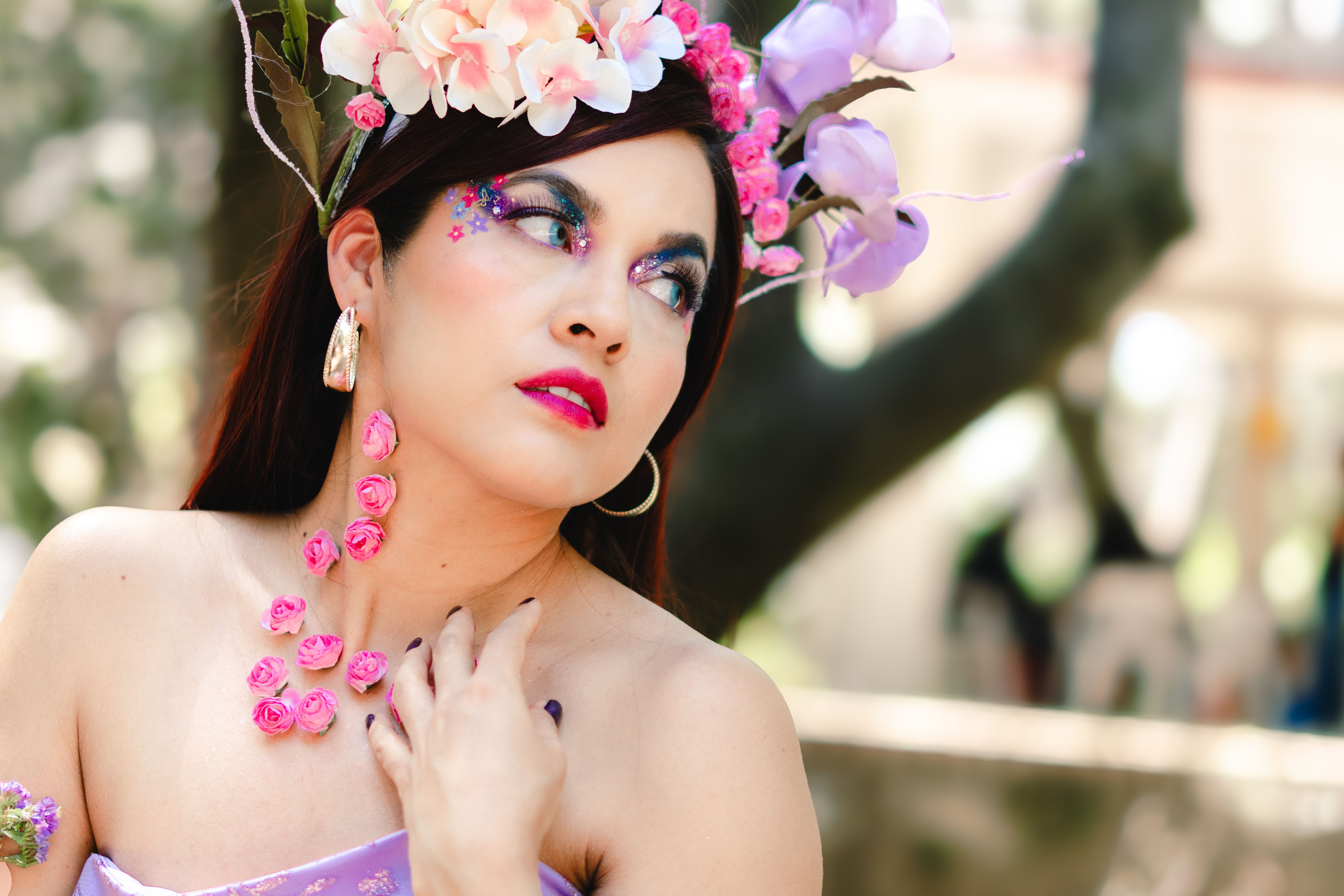 Floral Headpiece Portrait in Mexico City · Free Stock Photo