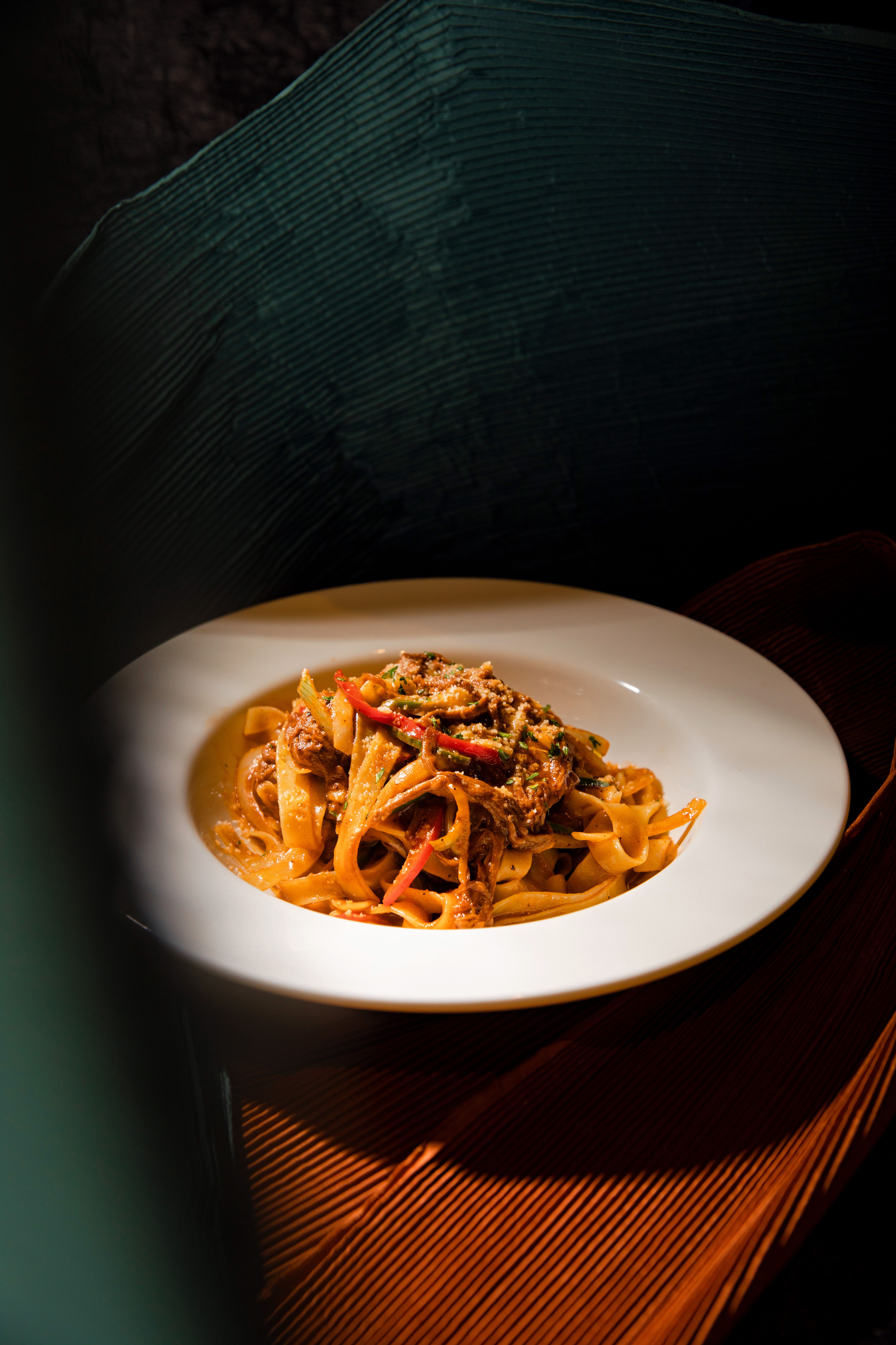 Delicious Plate of Italian Pasta with Vegetables · Free Stock Photo
