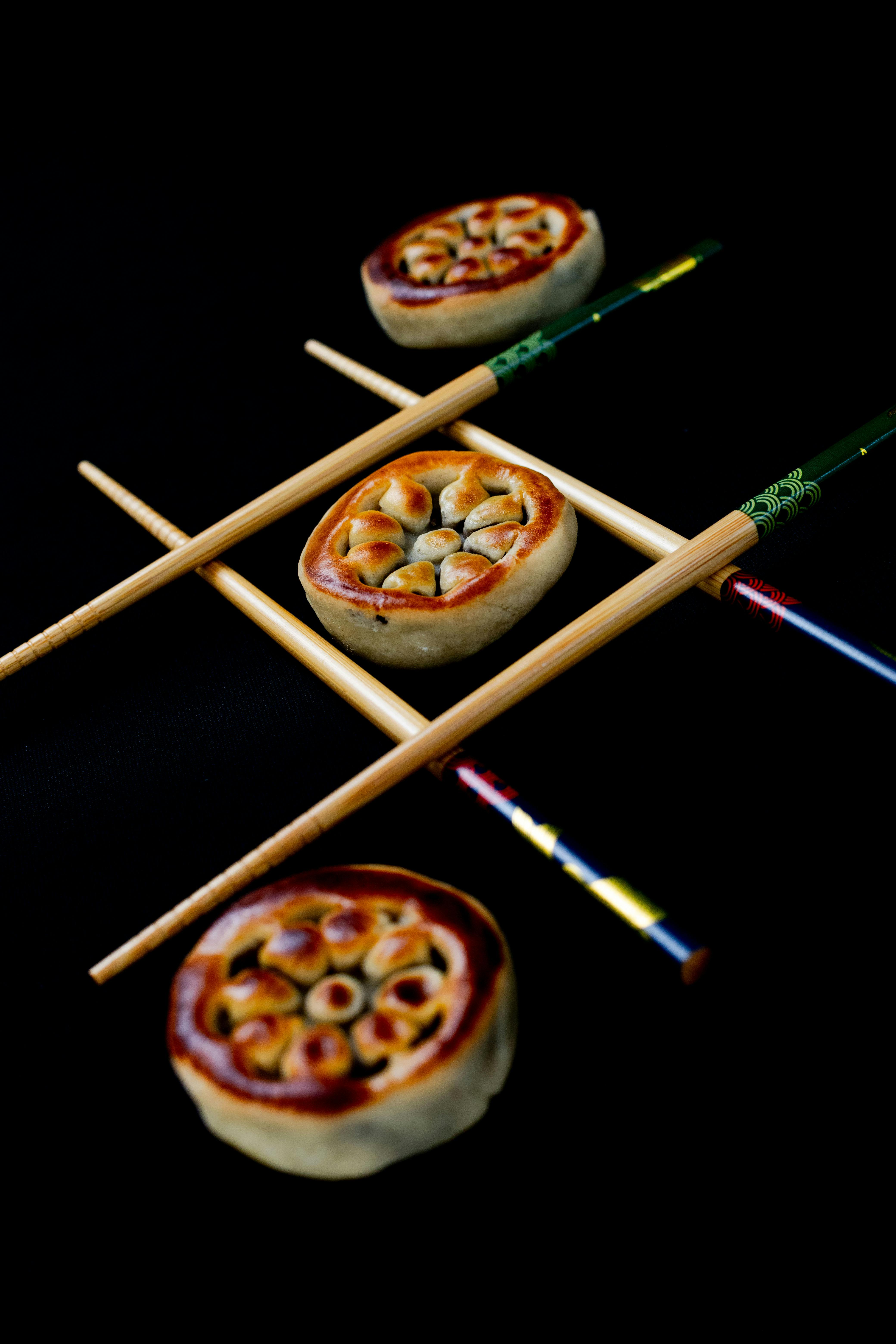 Creative Tic-Tac-Toe with Sushi and Chopsticks · Free Stock Photo