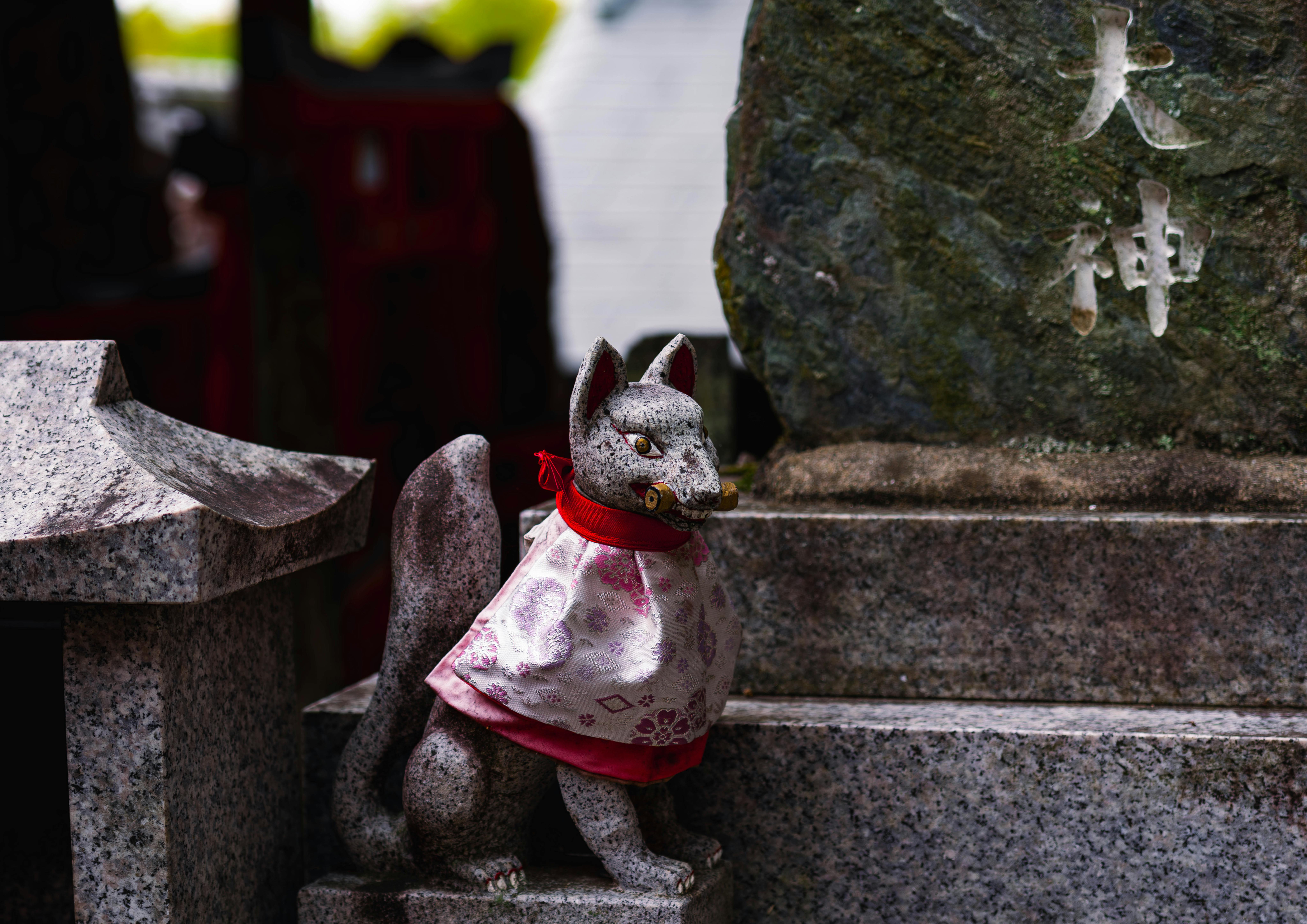 Fox Statue at Japanese Shinto Shrine · Free Stock Photo