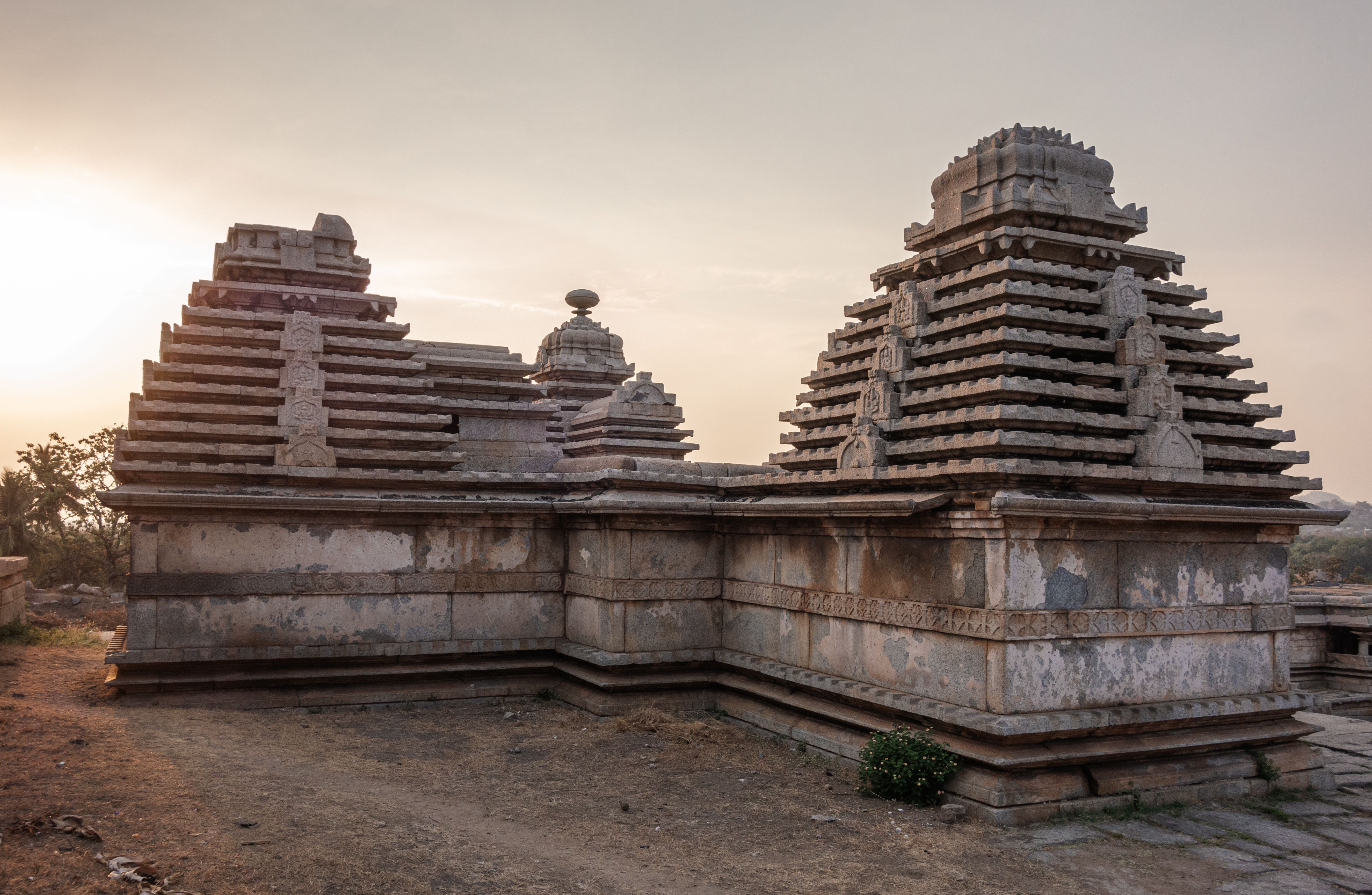 Ancient Hampi Temple at Sunset with Historic Architecture · Free Stock ...