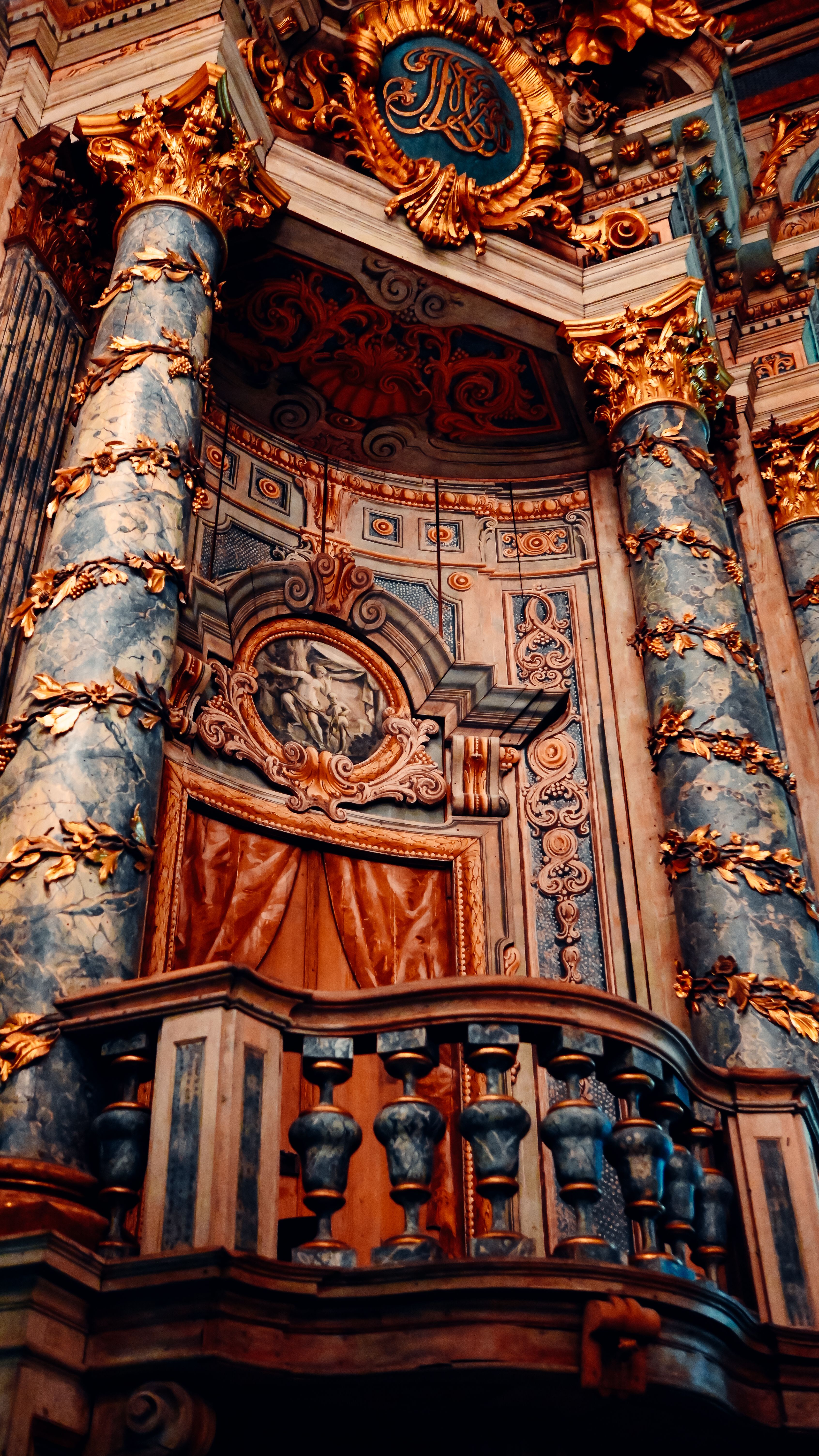 Ornate Historic Baroque Church Interior Design · Free Stock Photo
