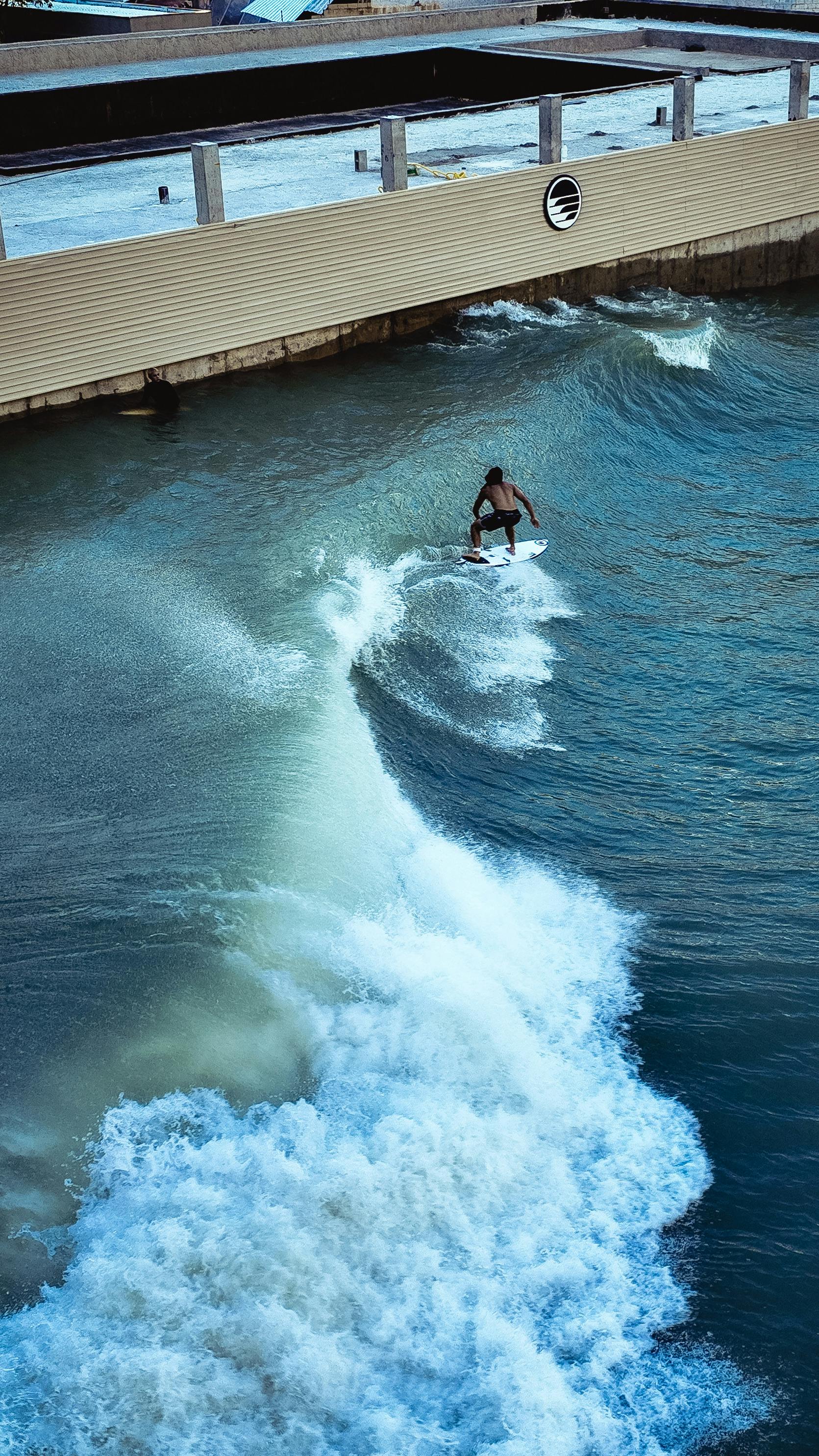 Urban Surfing Adventure on Artificial Wave · Free Stock Photo