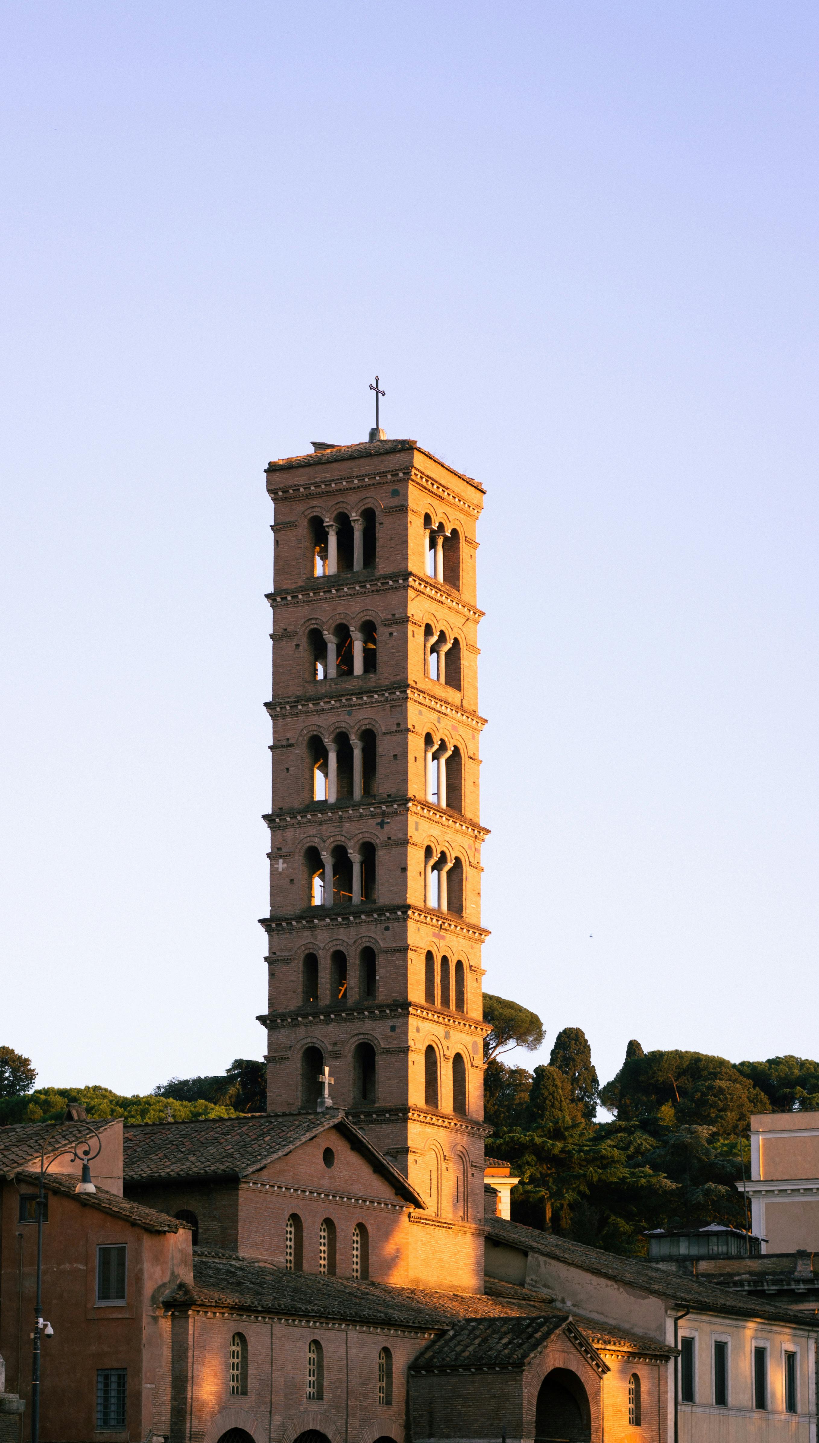 Historic Roman Tower at Sunset · Free Stock Photo