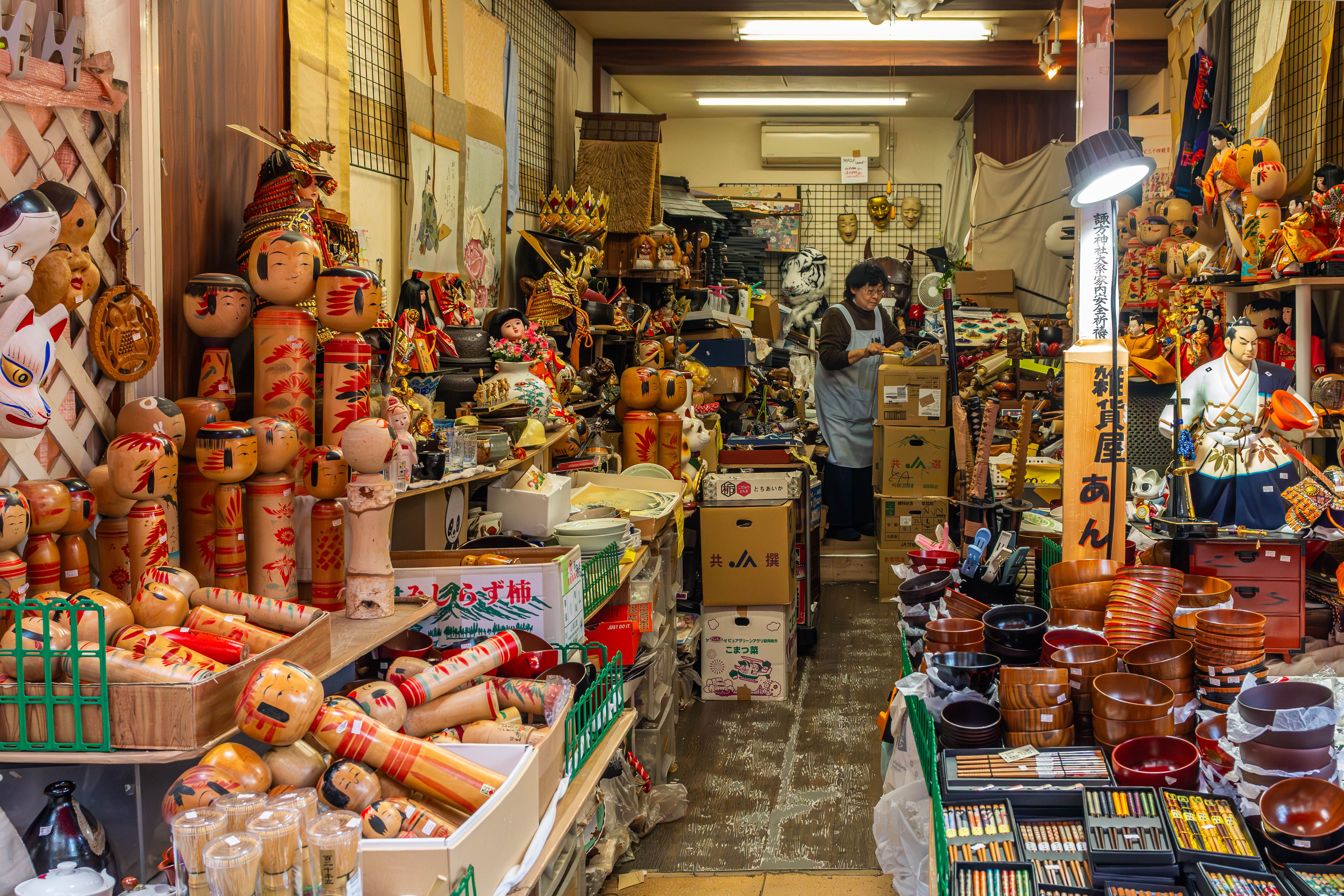 Colorful Japanese Antique Shop Interior Scene · Free Stock Photo