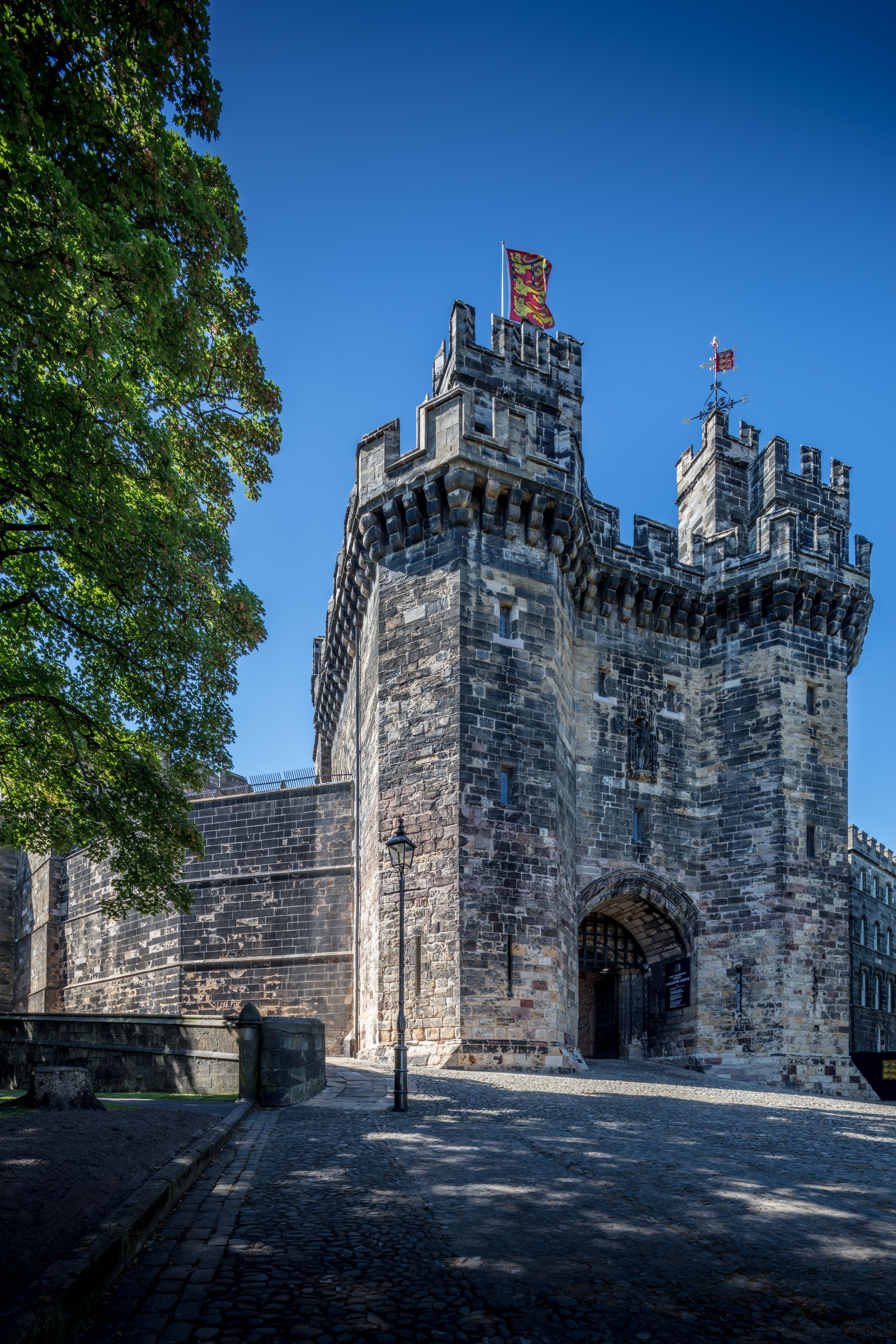 Majestic Lancaster Castle Under Blue Sky · Free Stock Photo
