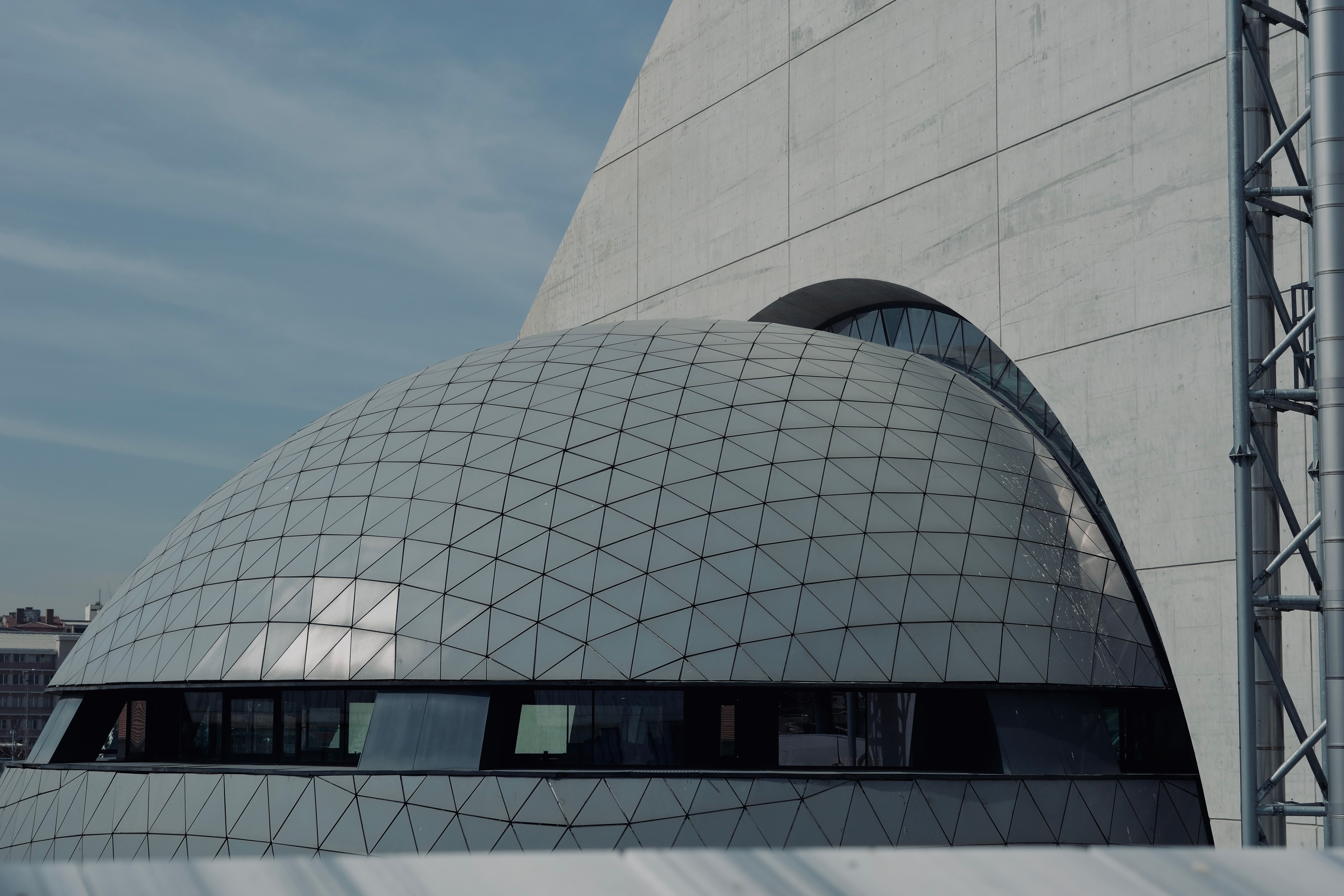 Modern architectural dome with geometric design · Free Stock Photo