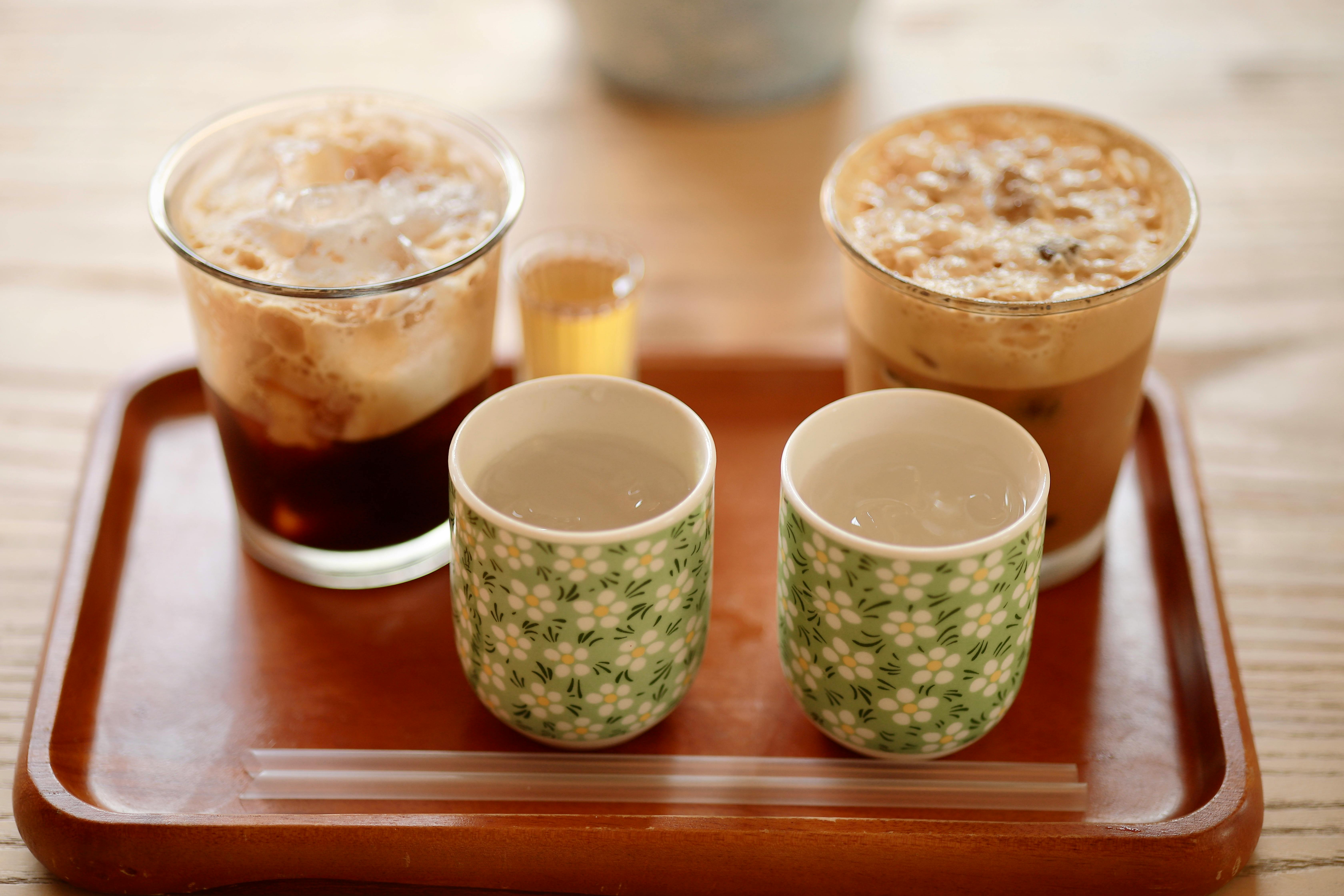 Coffee and Tea Assortment on Wooden Tray · Free Stock Photo