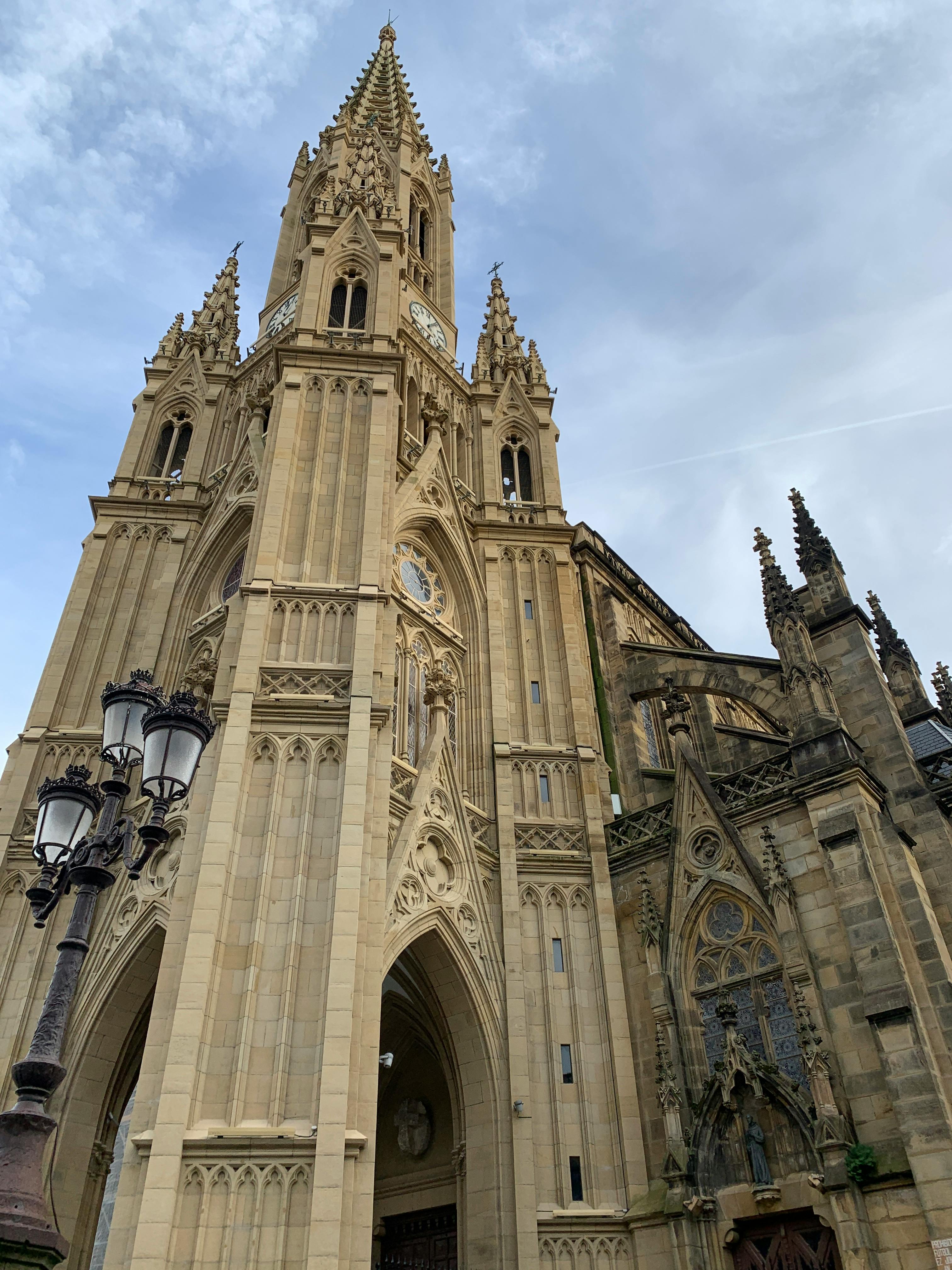 Stunning Neo-Gothic Cathedral in San Sebastián · Free Stock Photo